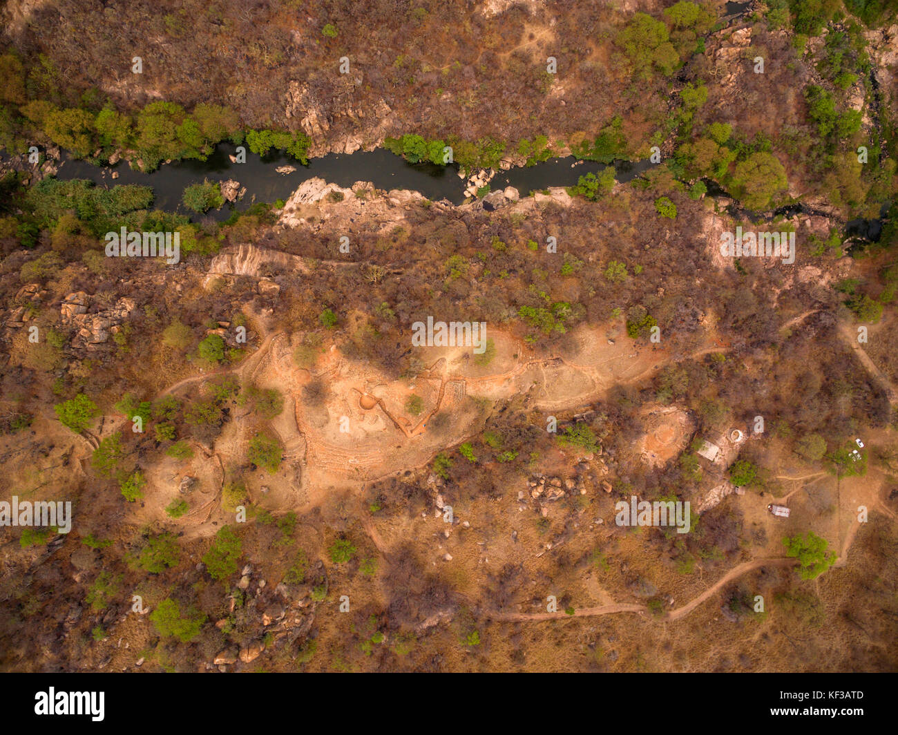 An aerial view of Zimbabwe's Khami Ruins Stock Photo - Alamy