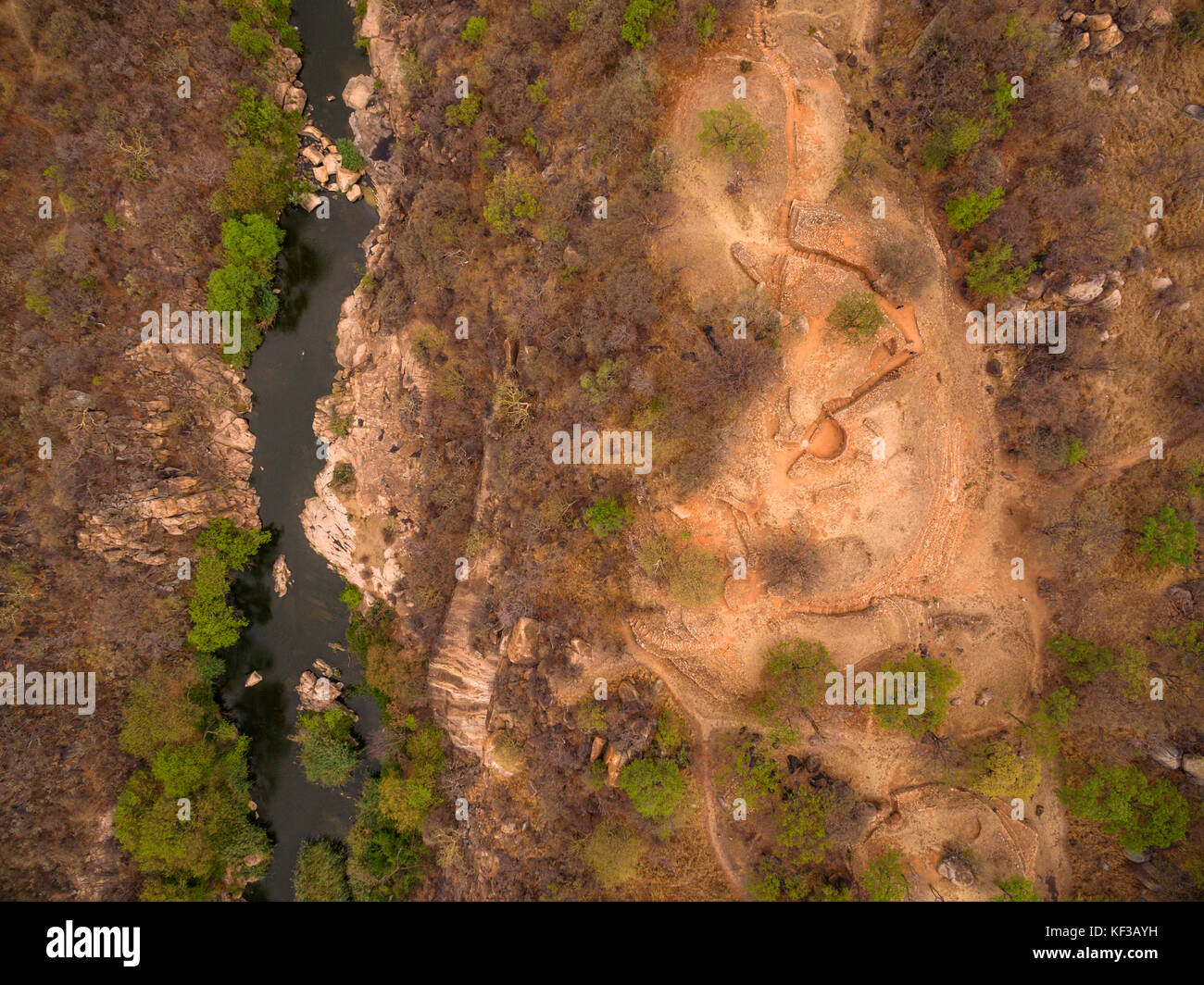An aerial view of Zimbabwe's Khami Ruins Stock Photo - Alamy