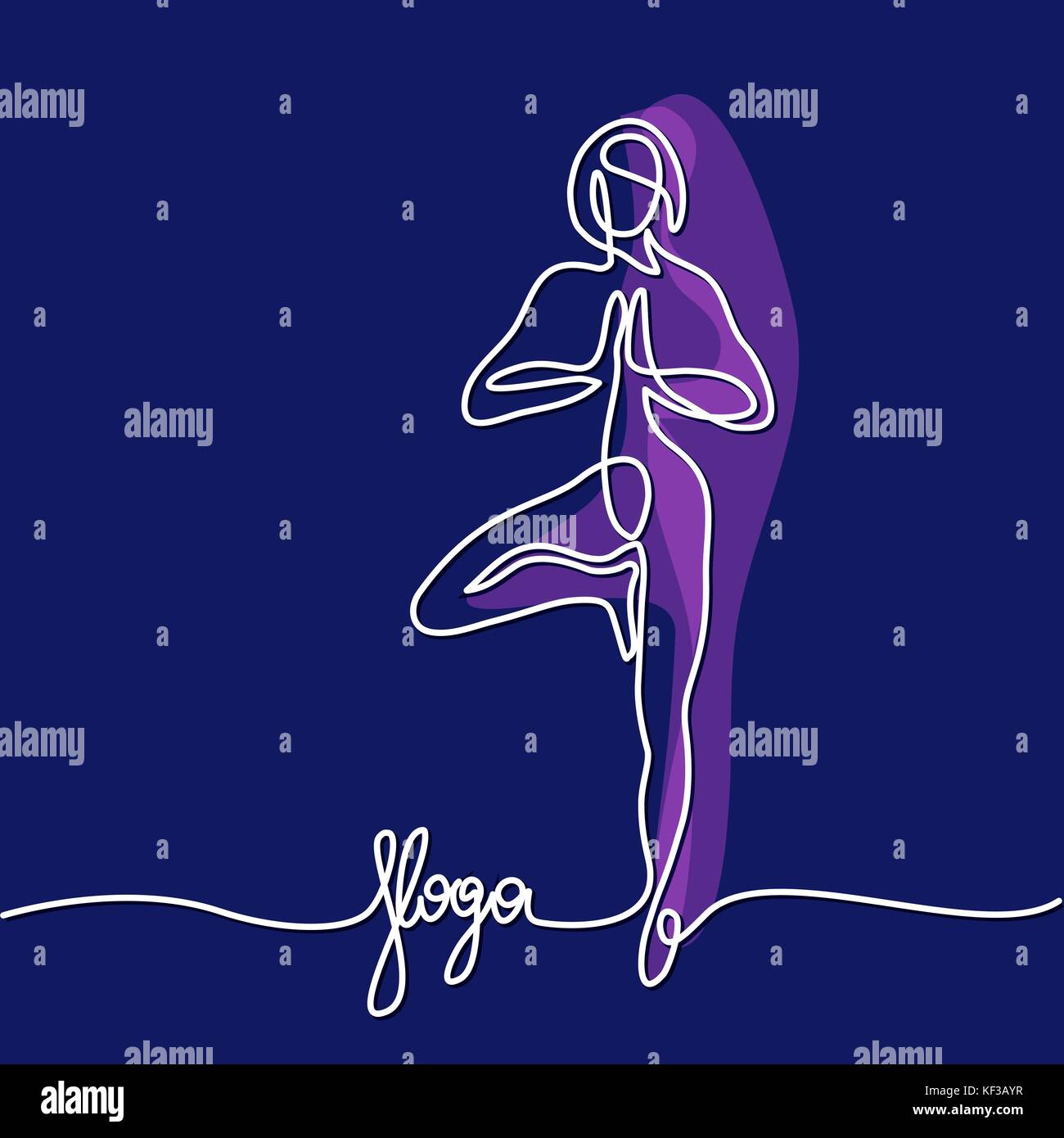 Yoga pose Stock Vector Images - Alamy