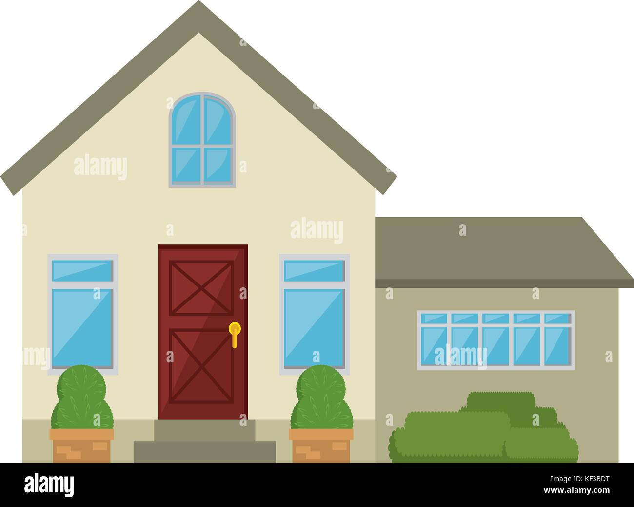 mansion front isolated icon vector illustration design Stock Vector ...