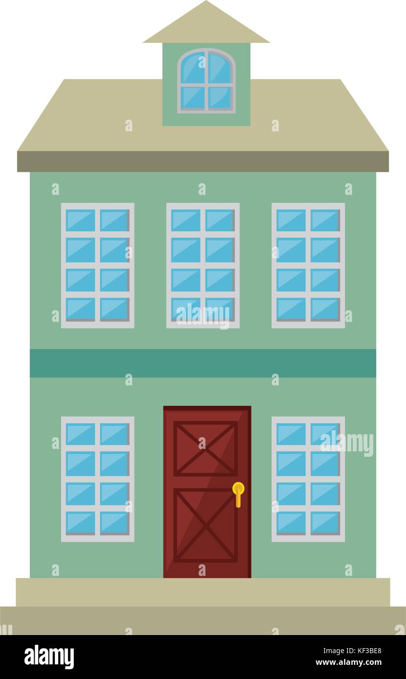 mansion front isolated icon vector illustration design Stock Vector ...
