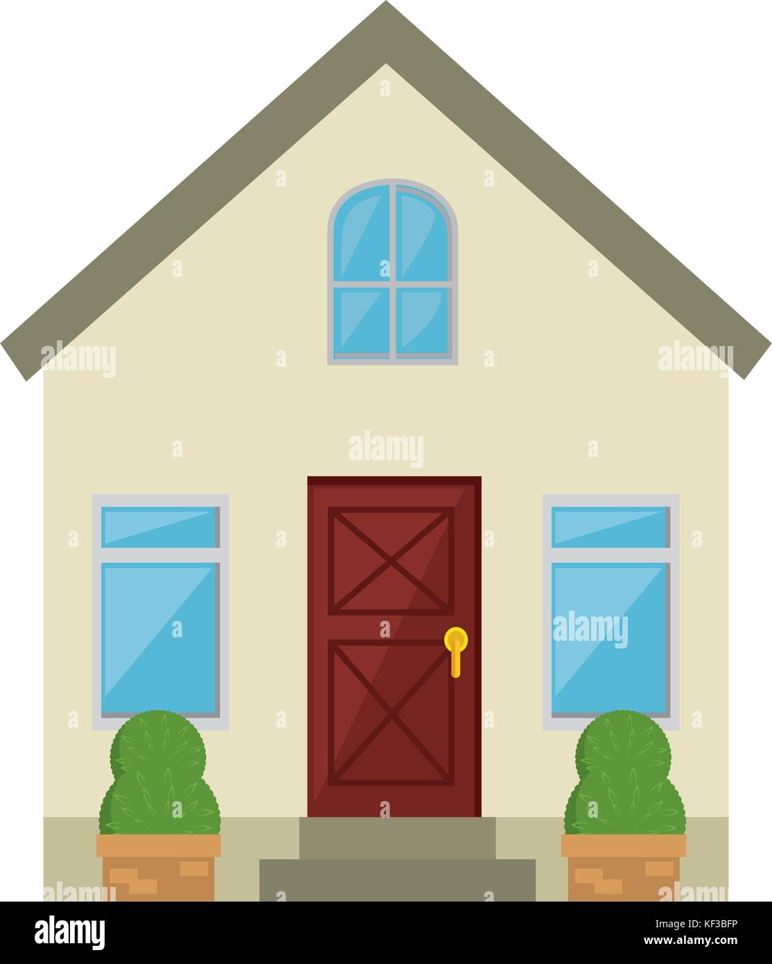 mansion front isolated icon vector illustration design Stock Vector ...