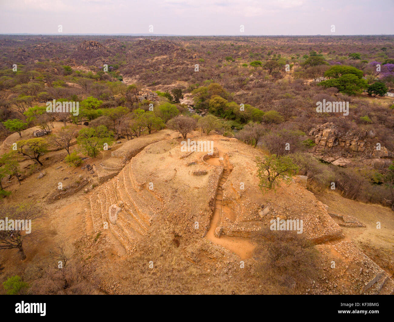 An aerial view of Zimbabwe's Khami Ruins Stock Photo - Alamy
