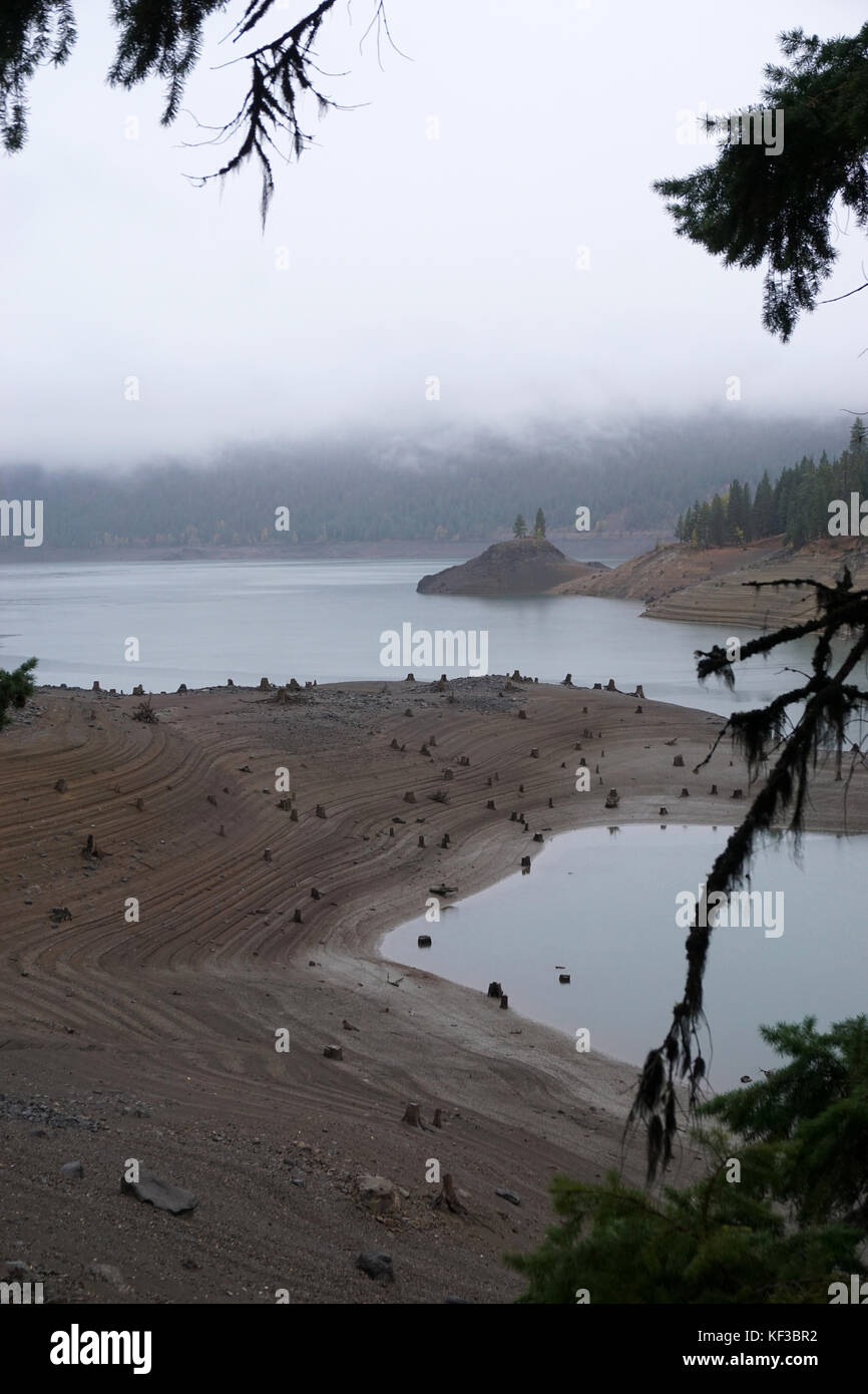 Rimrock Lake shown half empty Stock Photo - Alamy