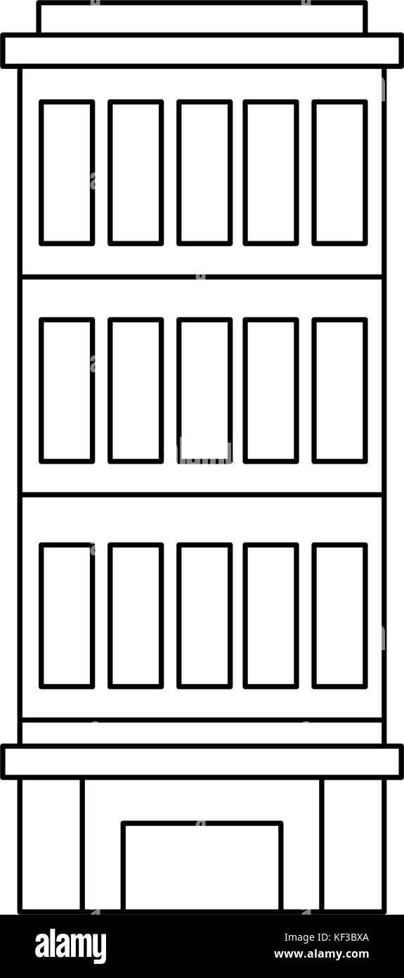 building front isolated icon vector illustration design Stock Vector ...