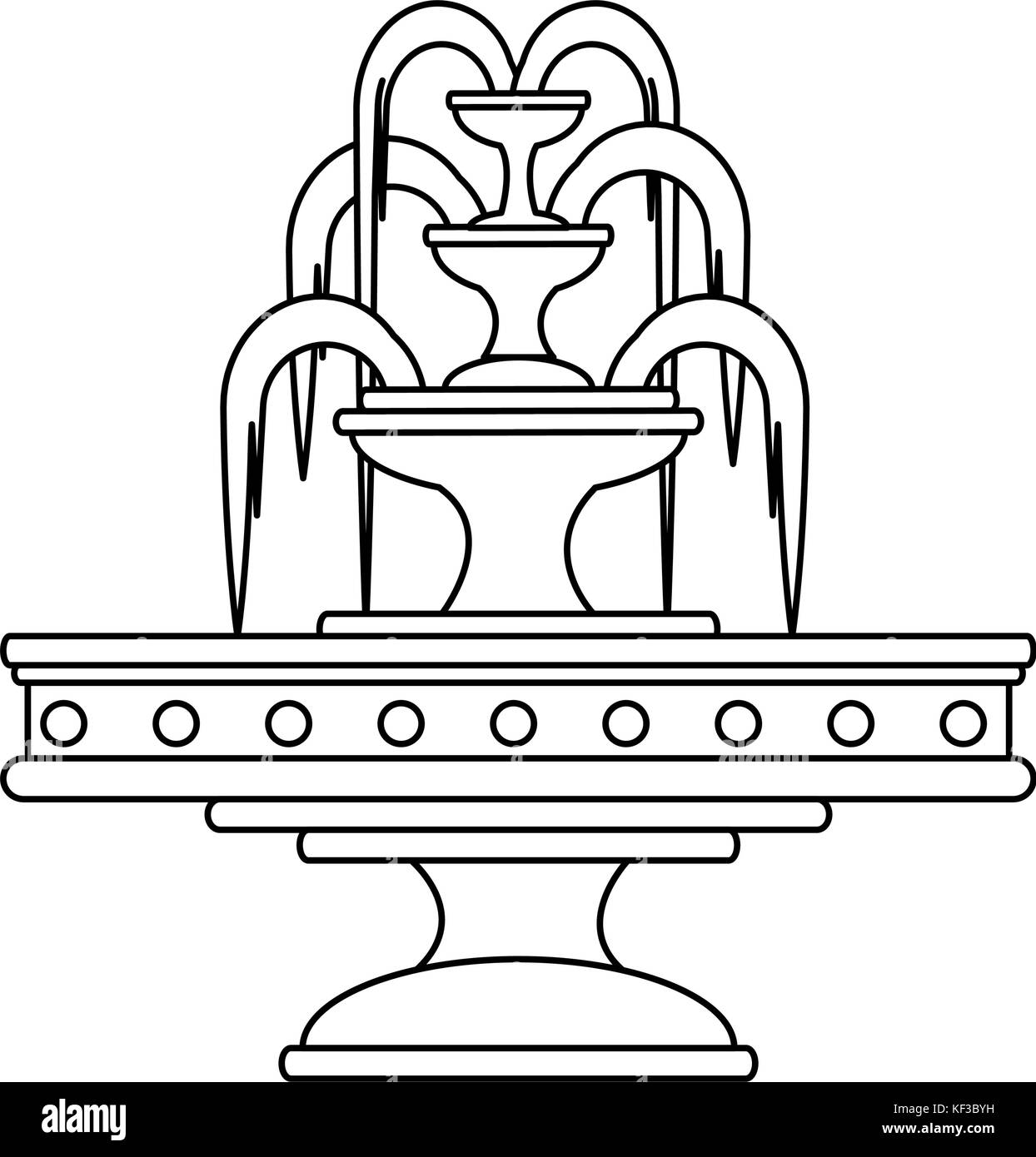 park water fountain icon vector illustration design Stock Vector Image ...