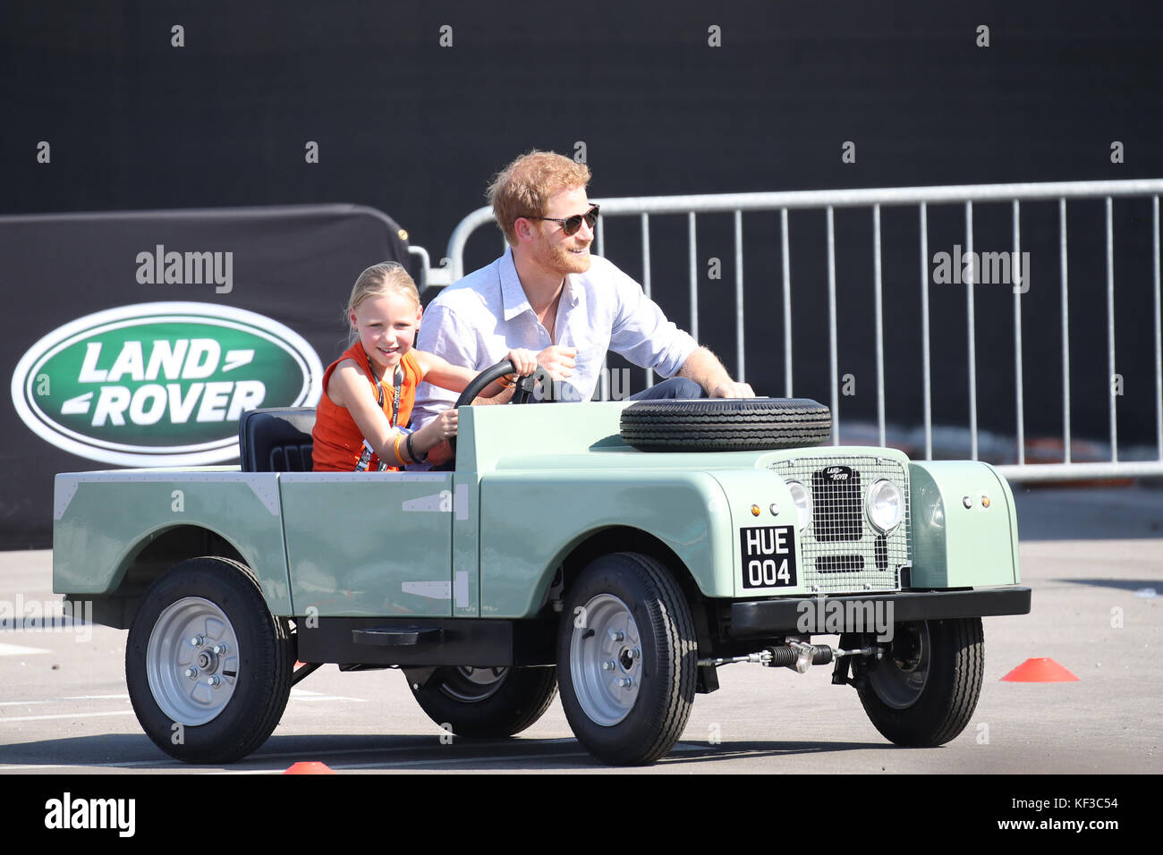 Prince Harry attends Jaguar Land Rover Driving Challenge in Toronto ...