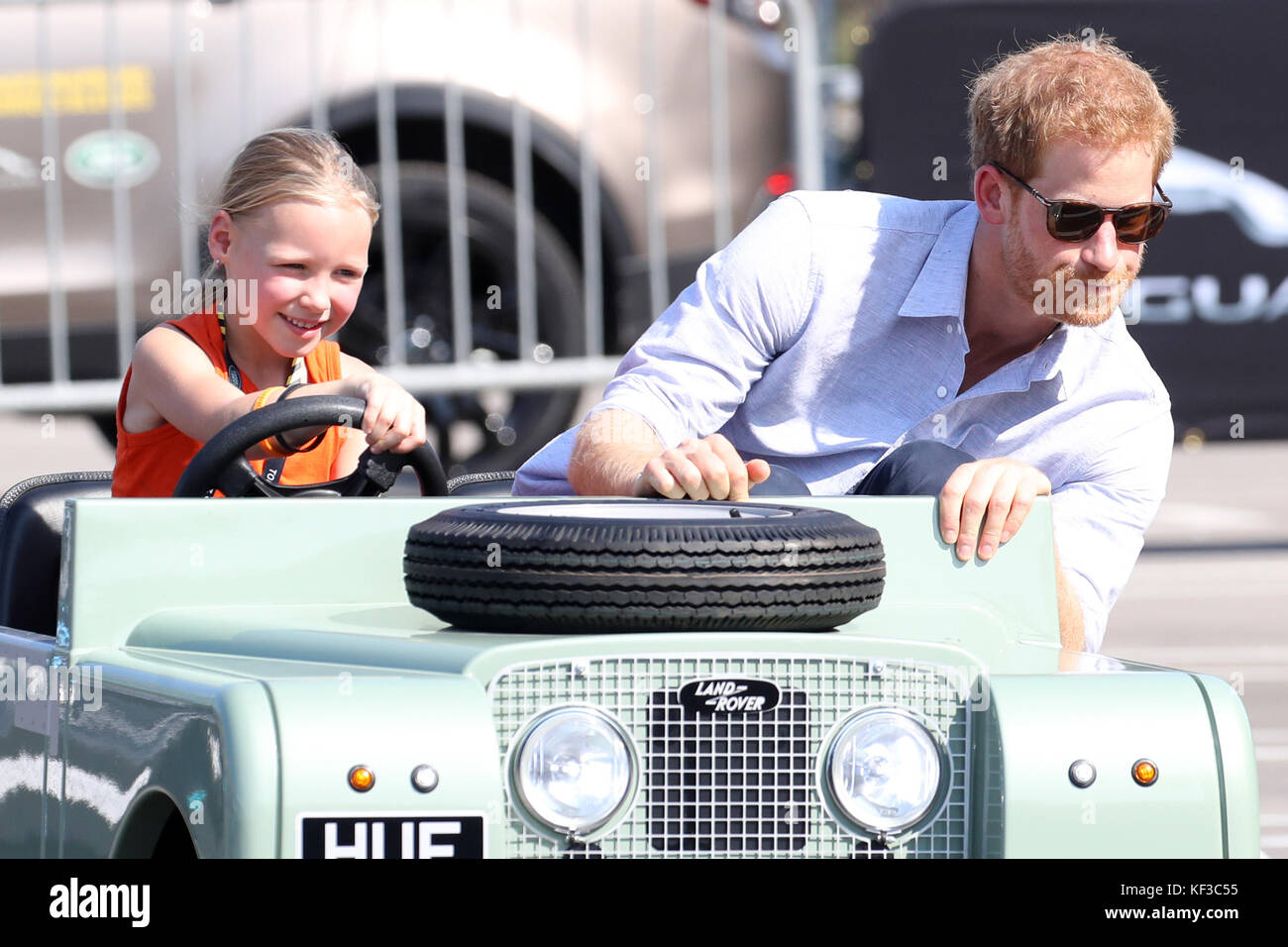 Prince Harry attends Jaguar Land Rover Driving Challenge in Toronto ...