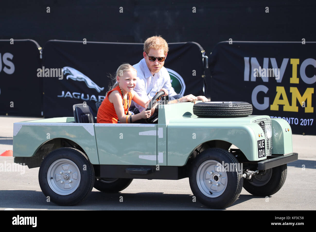 Prince Harry attends Jaguar Land Rover Driving Challenge in Toronto ...