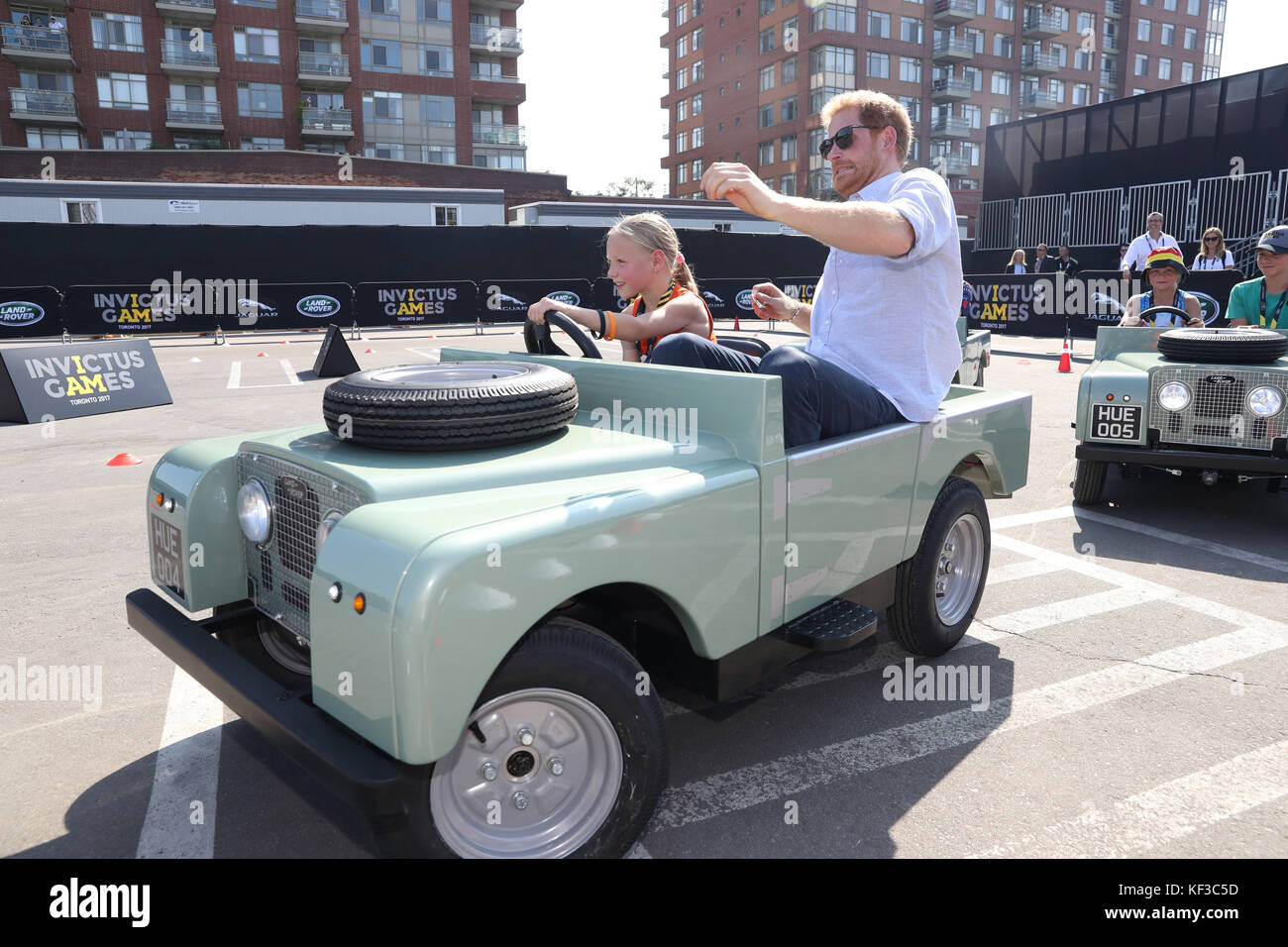 Prince Harry attends Jaguar Land Rover Driving Challenge in Toronto ...