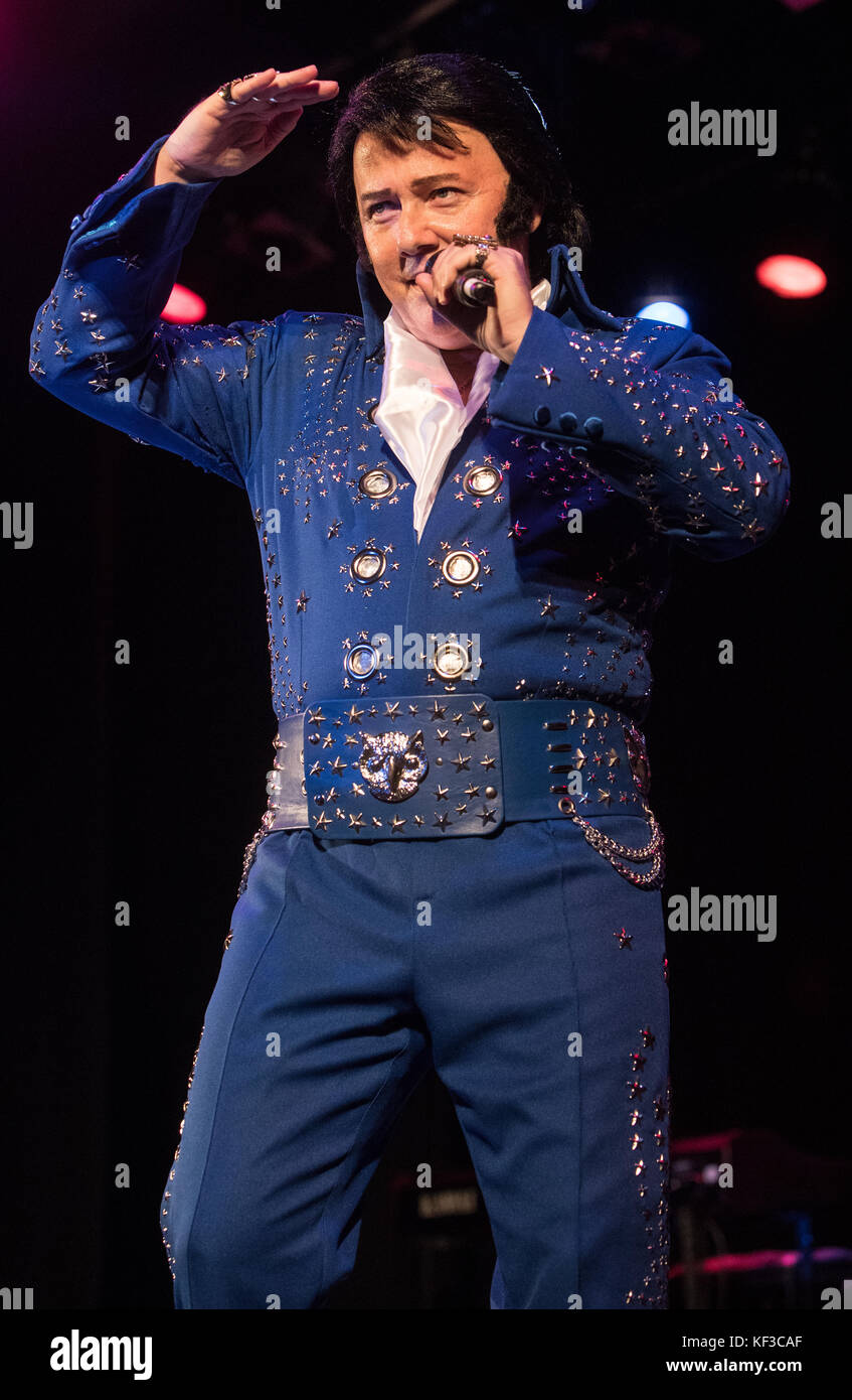 Elvis fans and tribute performers attend the 2017 Porthcawl Elvis ...