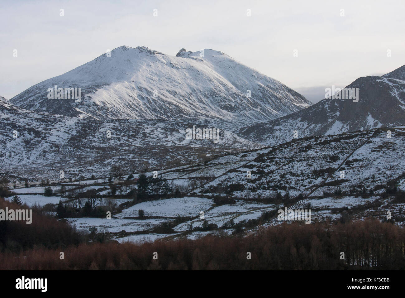 Snow on the Mourne Mountains County Down Northern Ireland Stock Photo ...