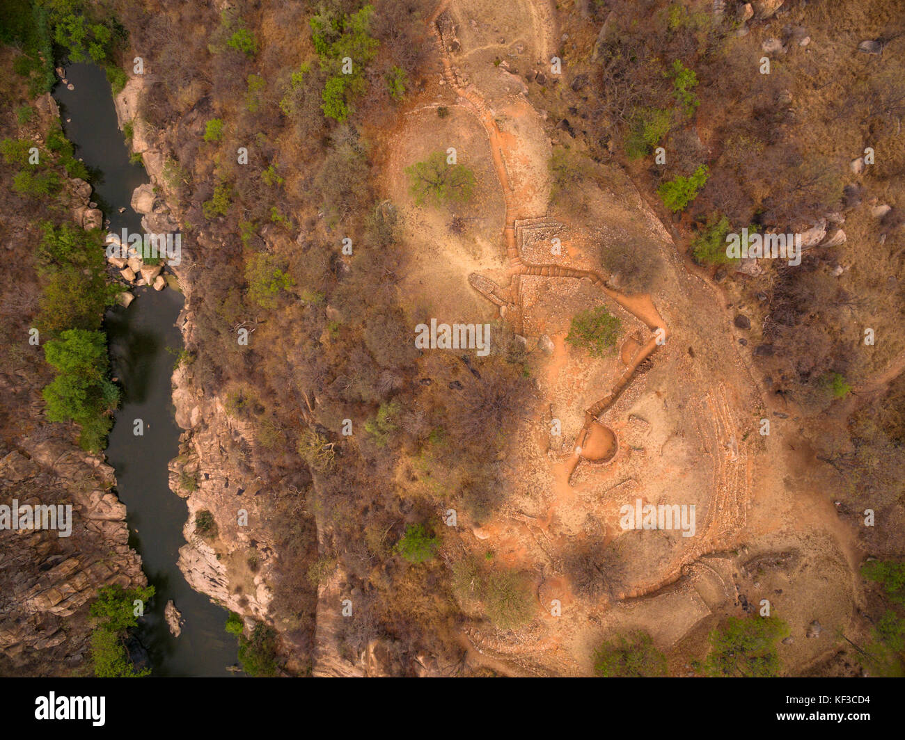 An aerial view of Zimbabwe's Khami Ruins Stock Photo - Alamy