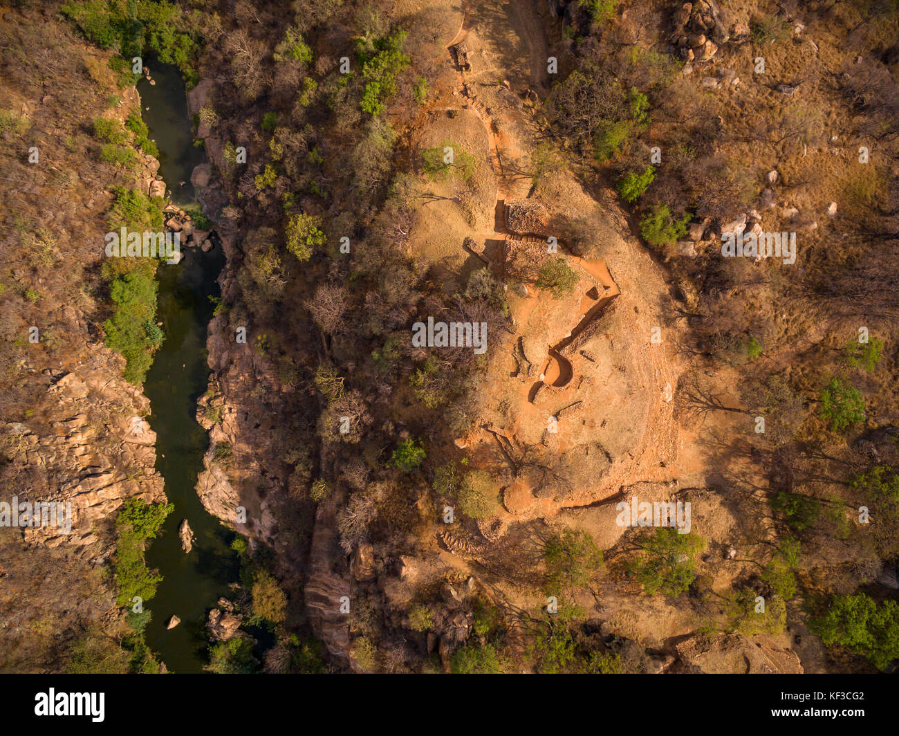 An aerial view of Zimbabwe's Khami Ruins Stock Photo - Alamy