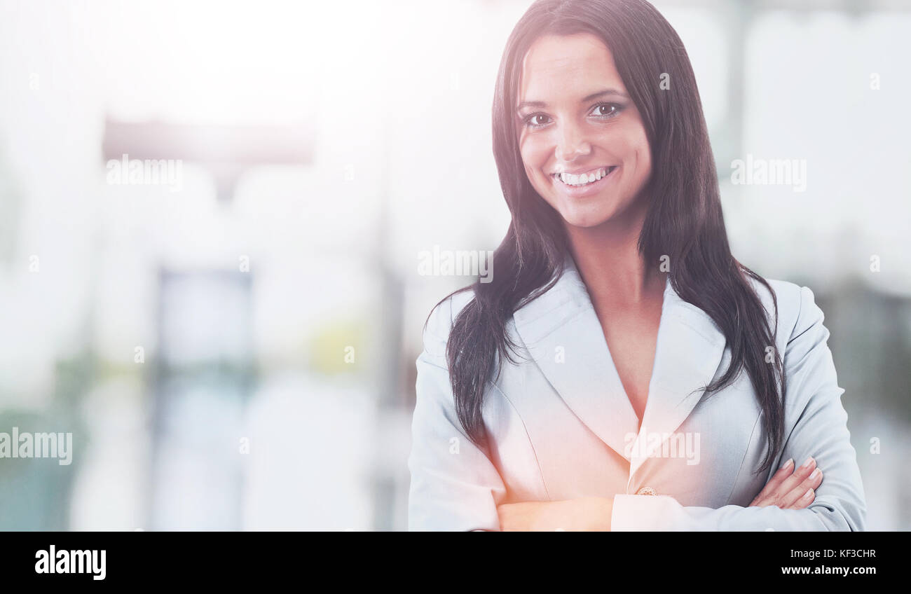 Close up portrait of a professional business woman smiling Stock Photo ...