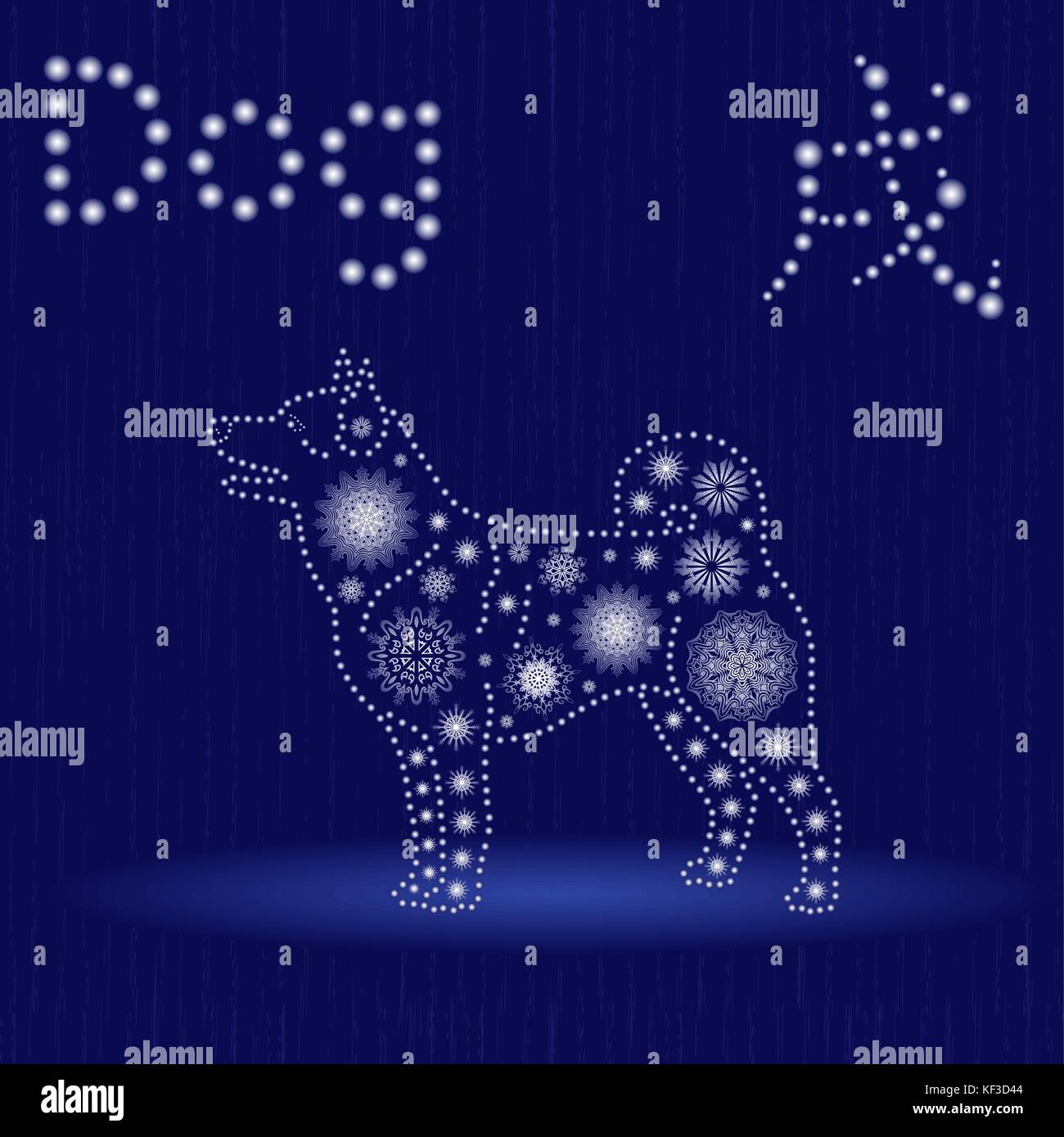 Chinese Zodiac Sign Dog, Fixed Element Earth, symbol of New Year on the ...