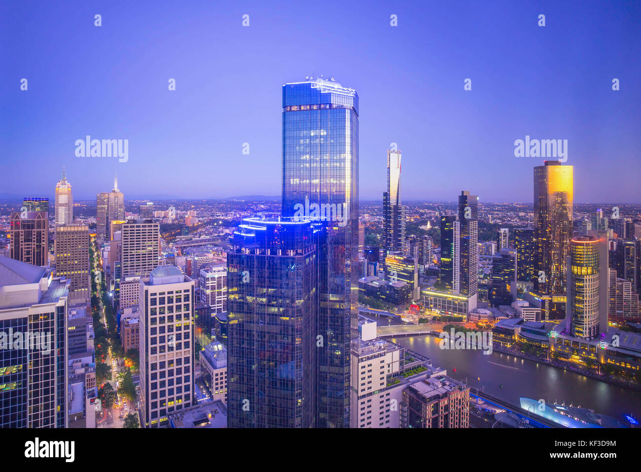 Beautiful Blue Hour at Melbourne Stock Photo - Alamy