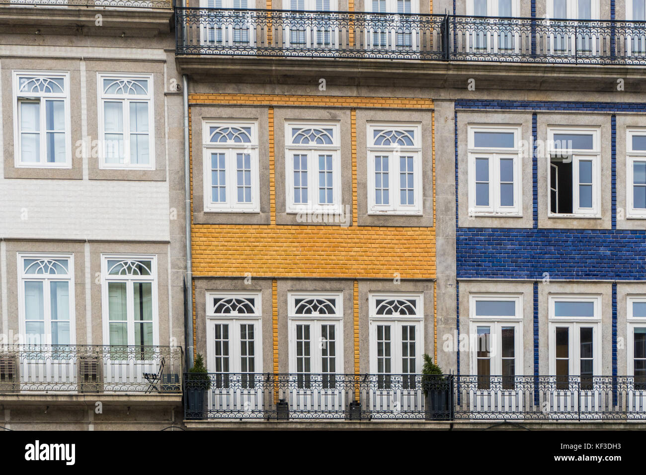 Porto, Portugal. Houses of Ribeira Square located in the historical ...