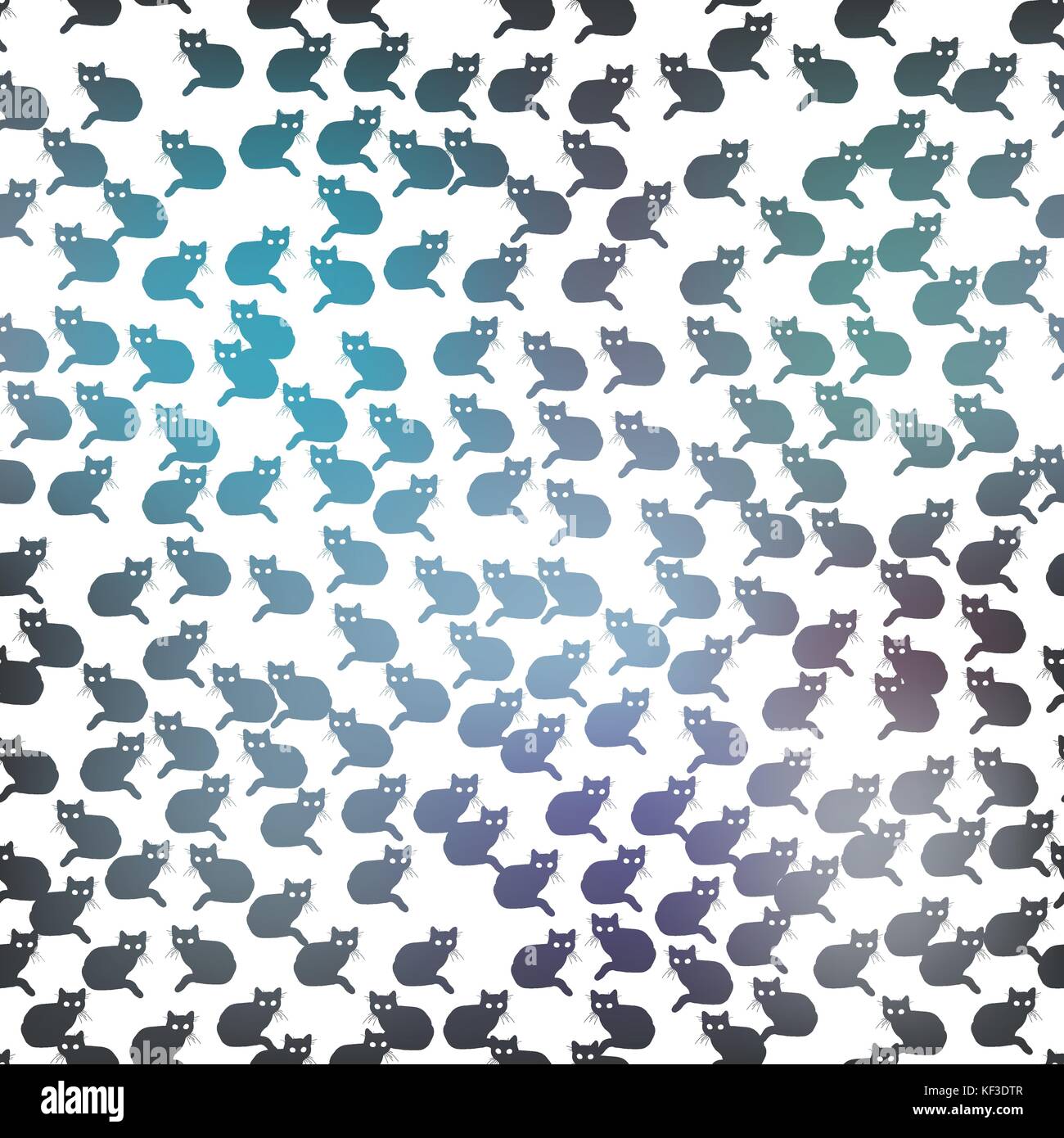 Blue cat ornament Stock Vector Images - Alamy