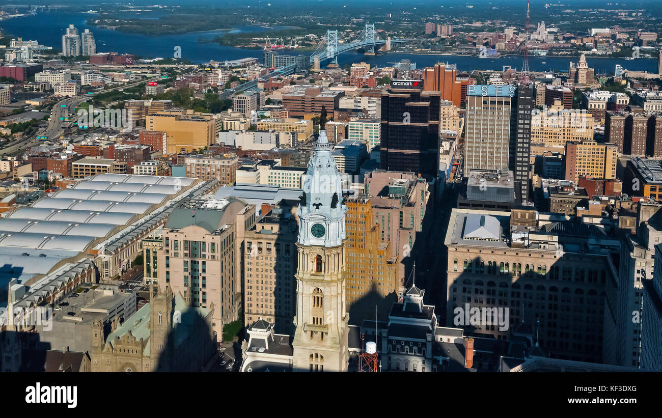 Beautiful view of Philadelphia from One Liberty Observation Deck ...