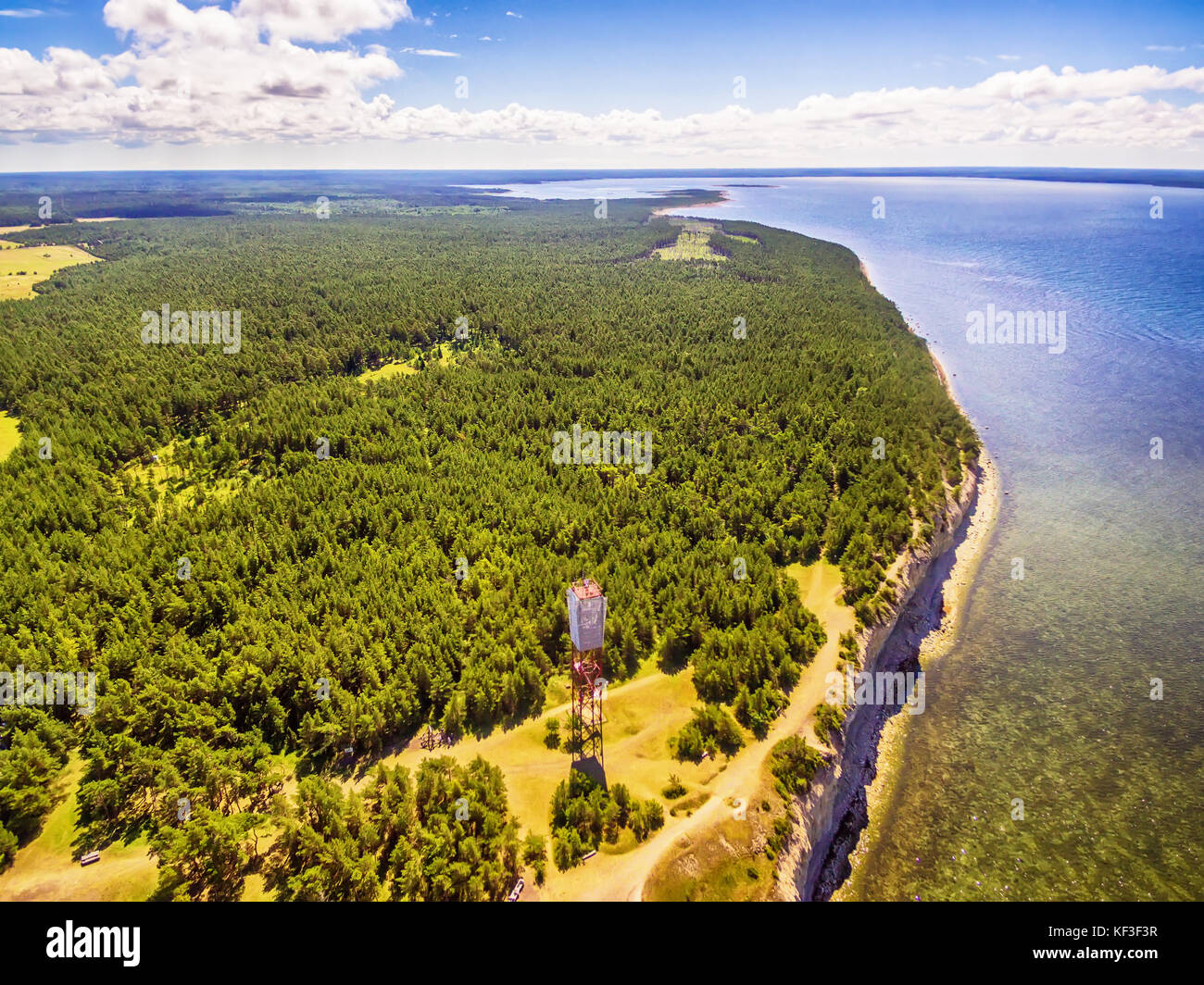 Saarema Island, Estonia: Panga or Mustjala cliff Stock Photo - Alamy