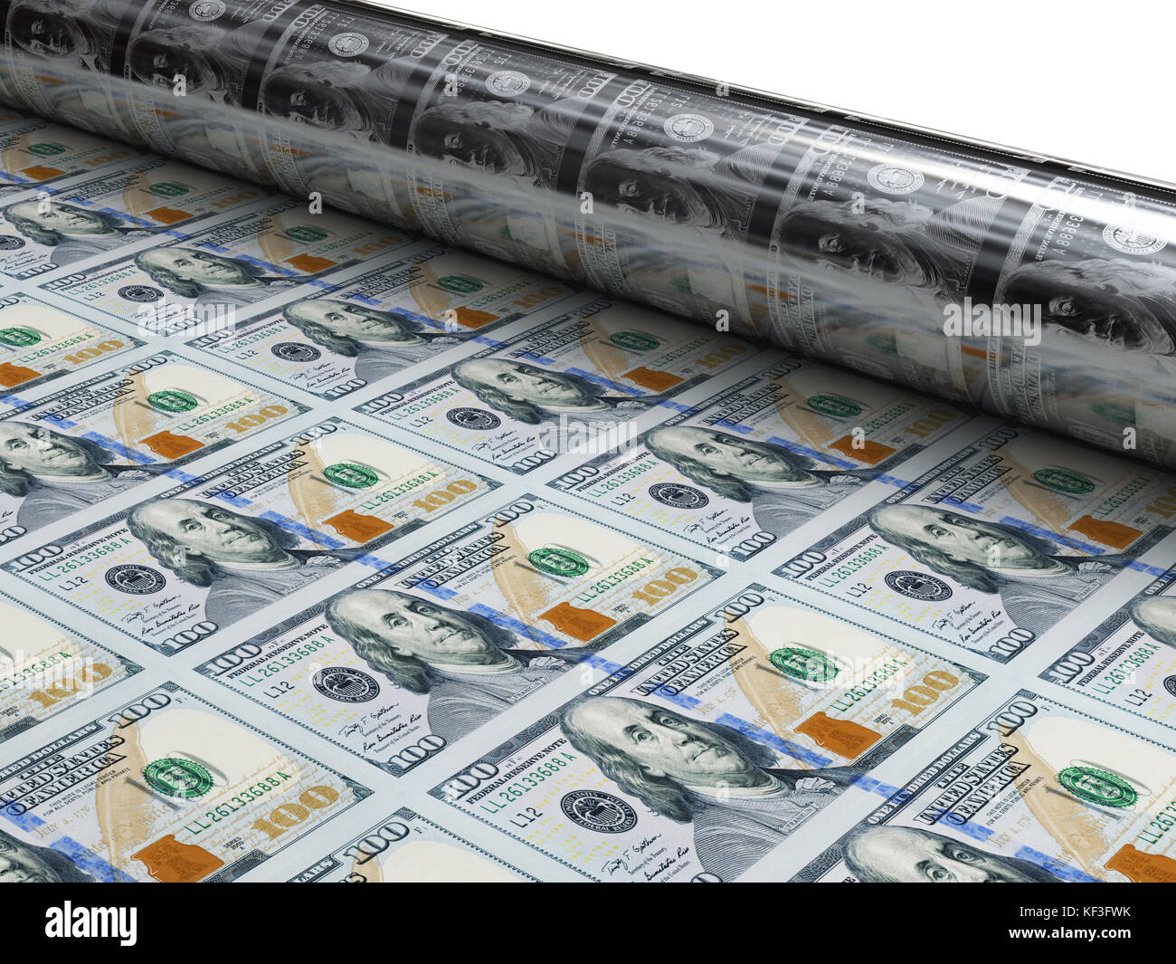 money machine print new dollars Stock Photo - Alamy