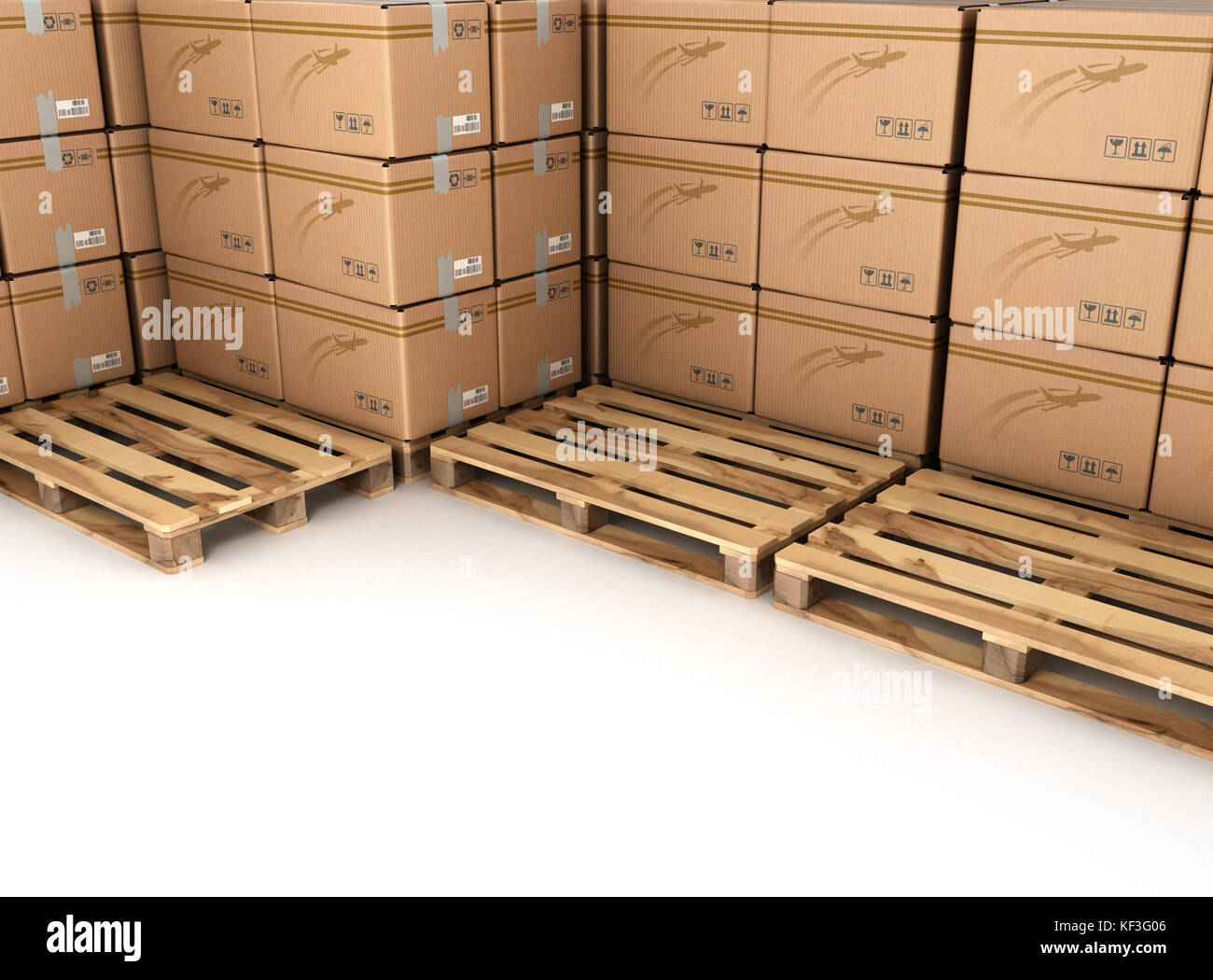 Cardboard boxes on pallet cargo hi-res stock photography and images - Alamy