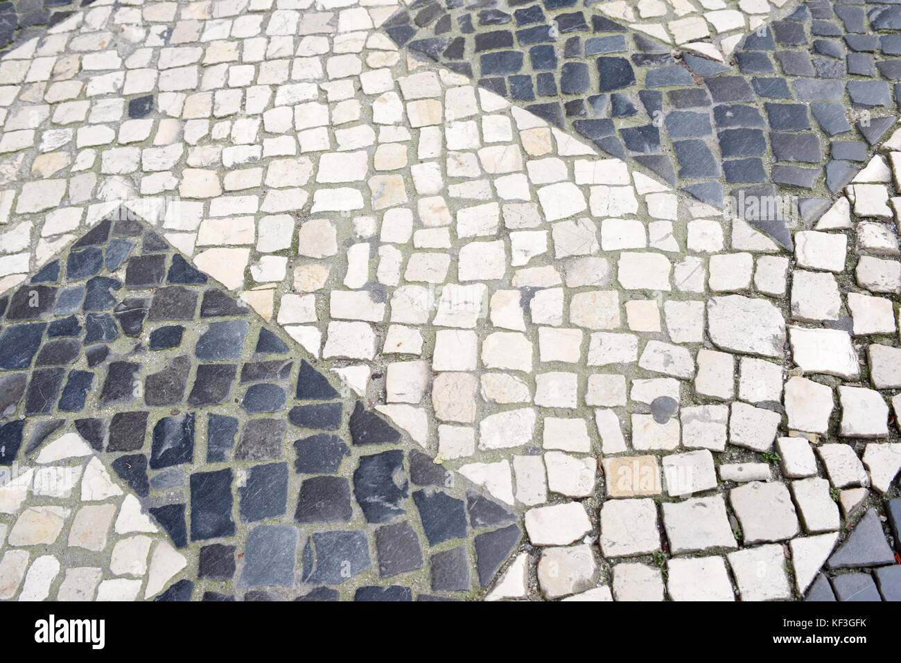 Floor of a street with stone tiles, Lisbon, Portugal Stock Photo - Alamy