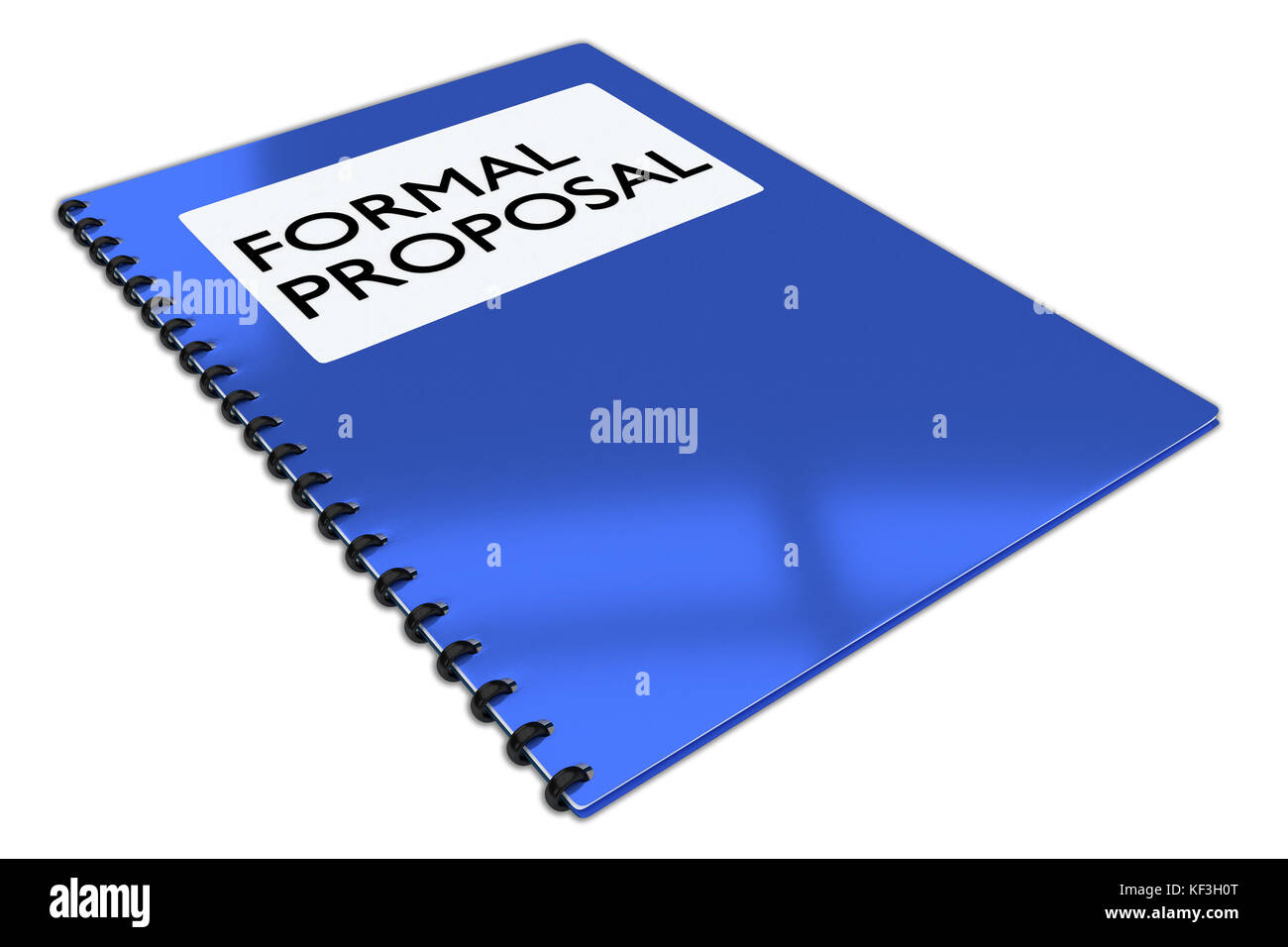 3D illustration of "FORMAL PROPOSAL" script on a book, isolated on ...