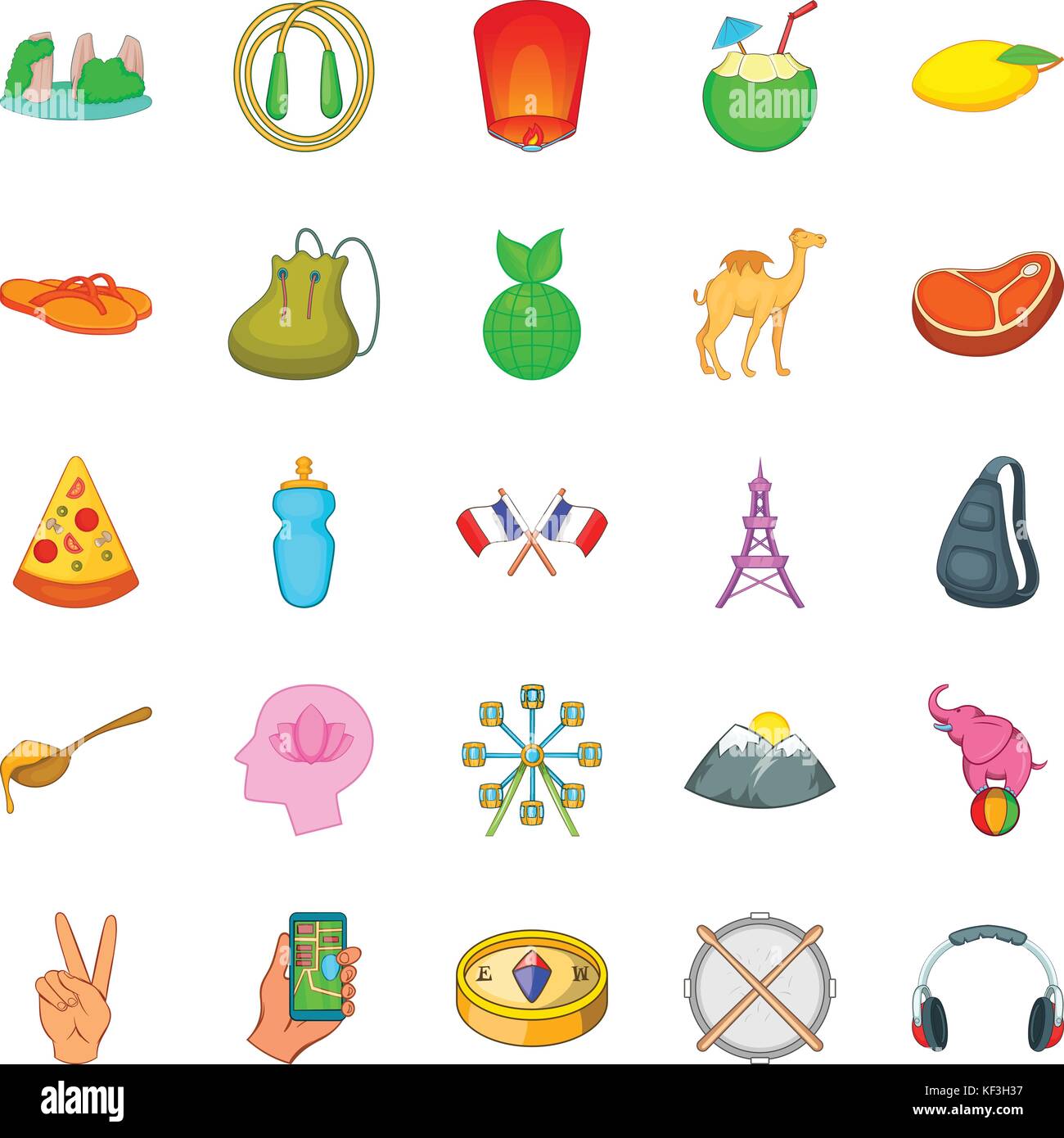 Adventure icons set, cartoon style Stock Vector Image & Art - Alamy