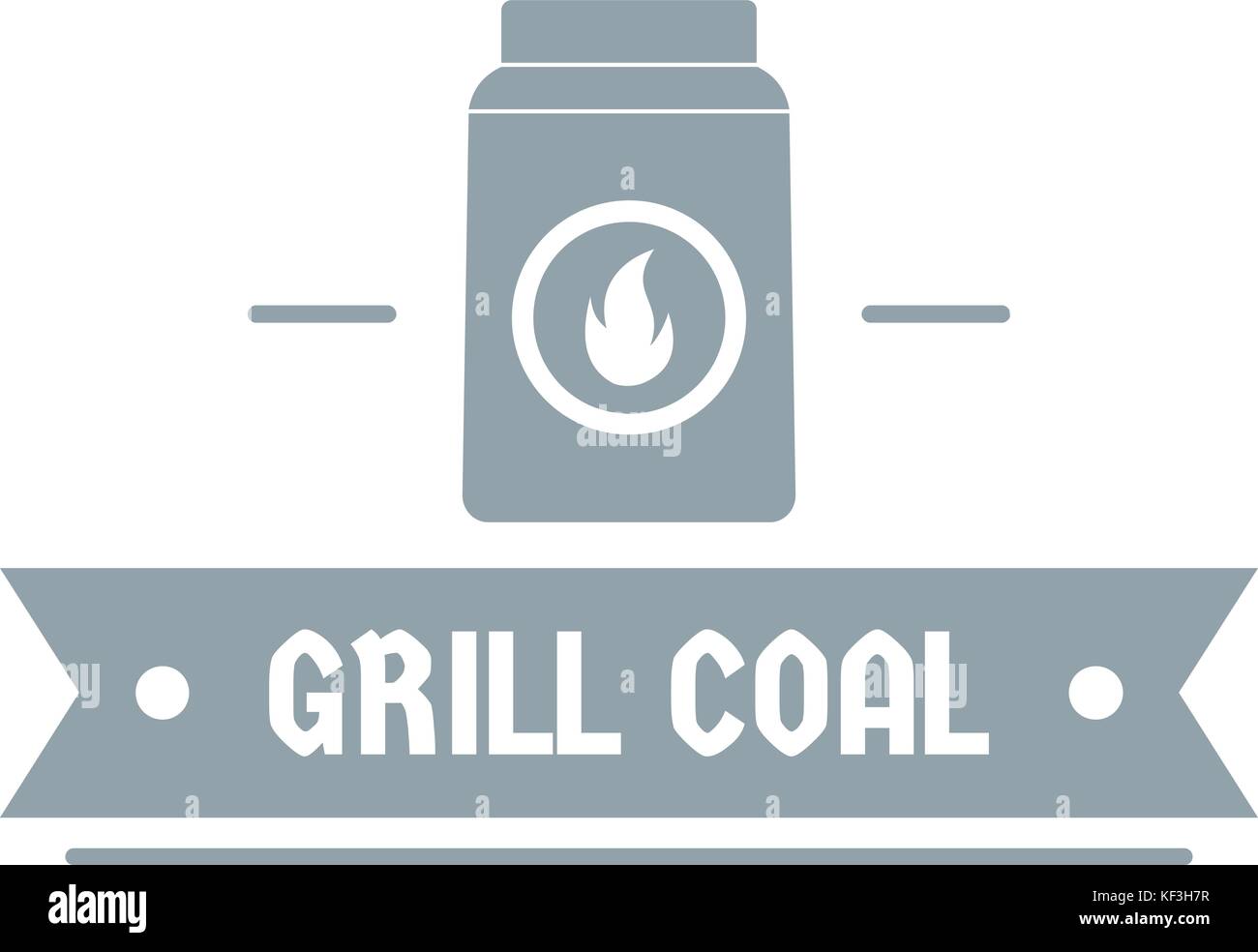 Grill coal logo, simple gray style Stock Vector Image & Art - Alamy