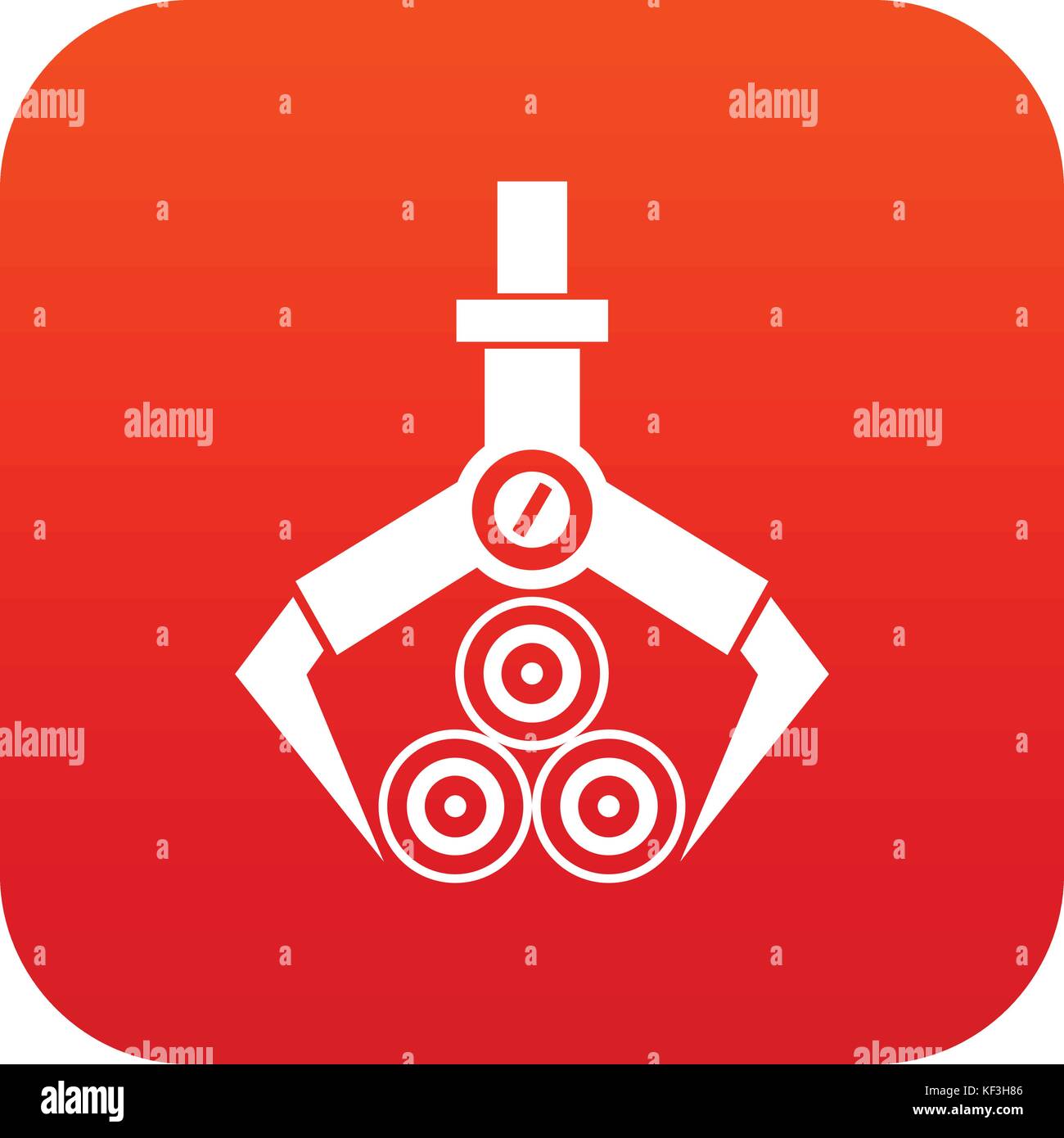 Log loader icon digital red Stock Vector Image & Art - Alamy