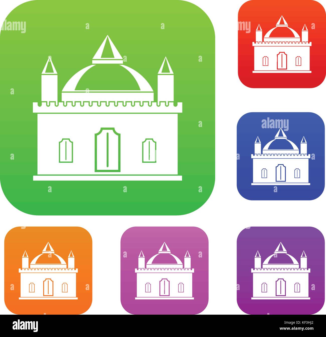 Royal castle set color collection Stock Vector Image & Art - Alamy