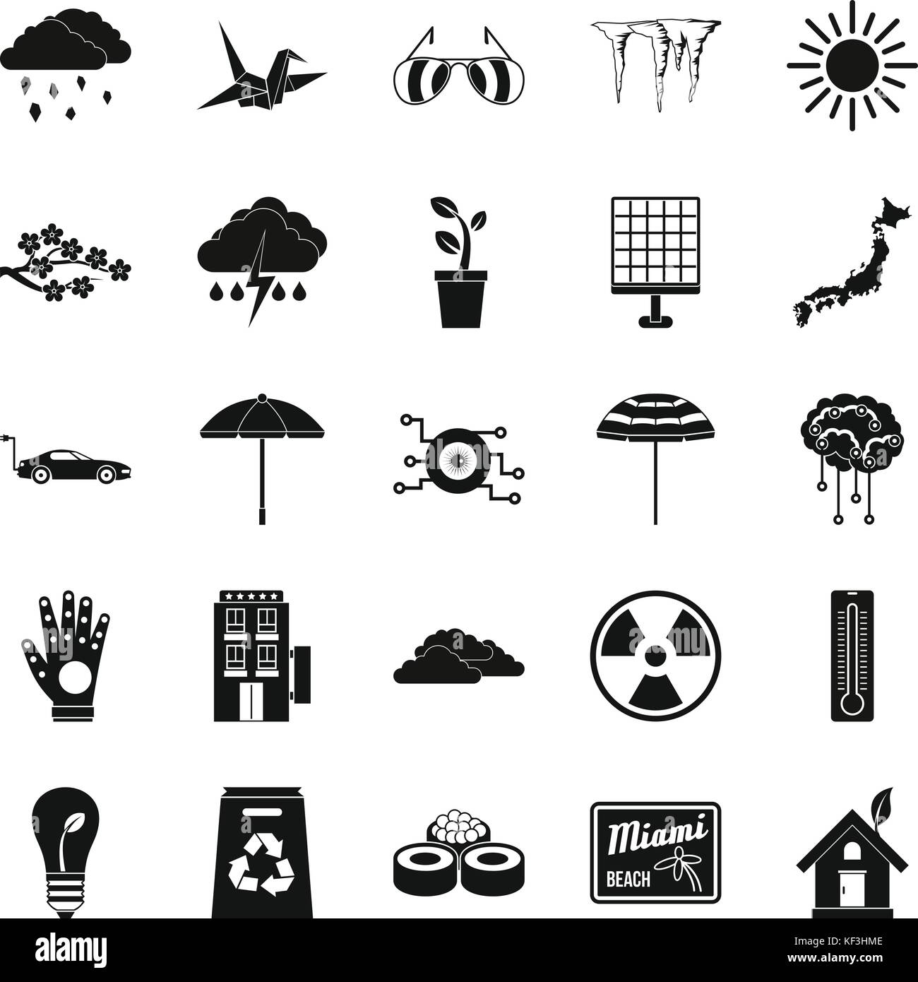 Weather icons bad Stock Vector Images - Alamy