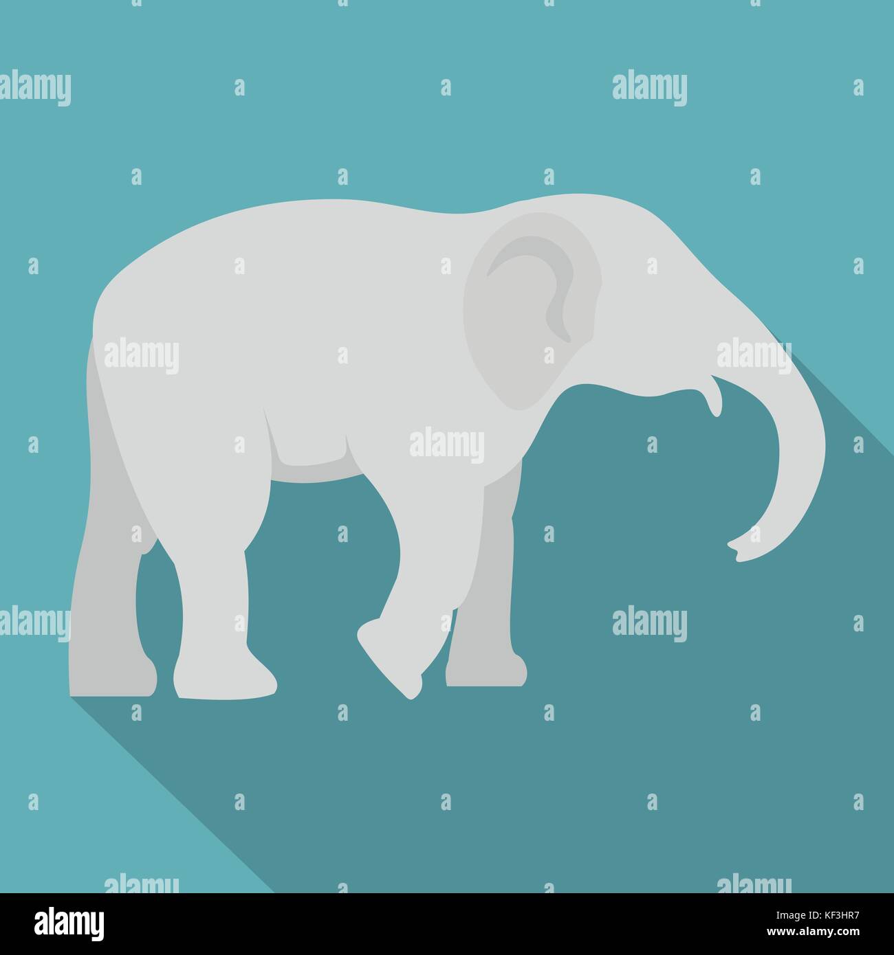 Elephant icon, flat style Stock Vector Image & Art - Alamy