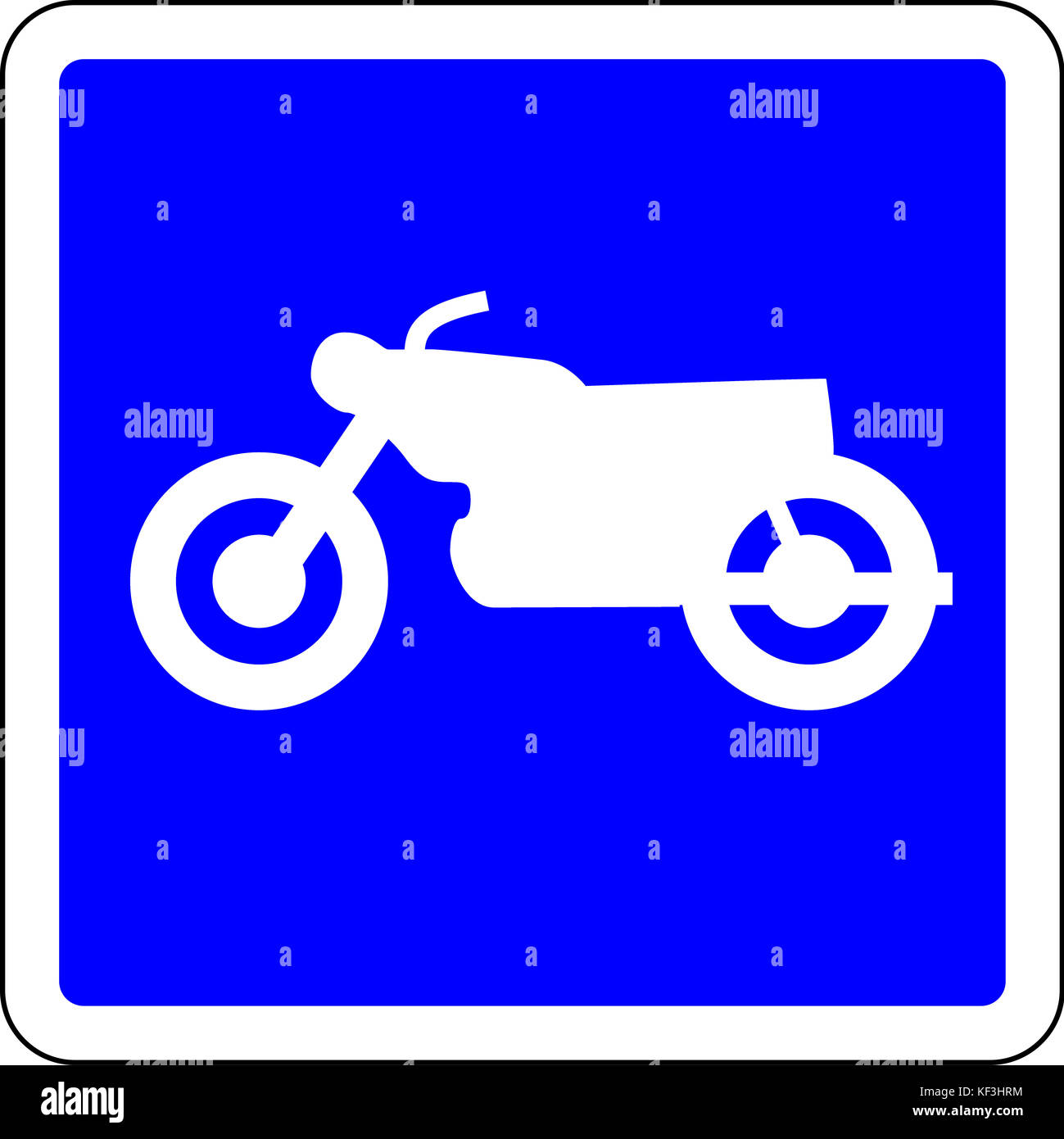 Motorcycle allowed blue road sign Stock Photo - Alamy