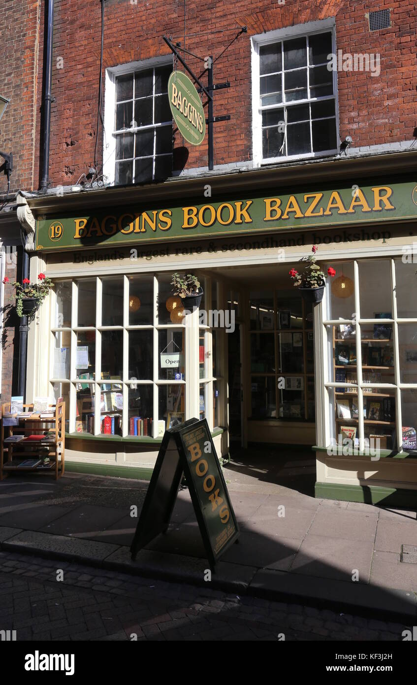 Exterior of Baggins Book Bazaar Rochester Kent UK October 2017 Stock ...
