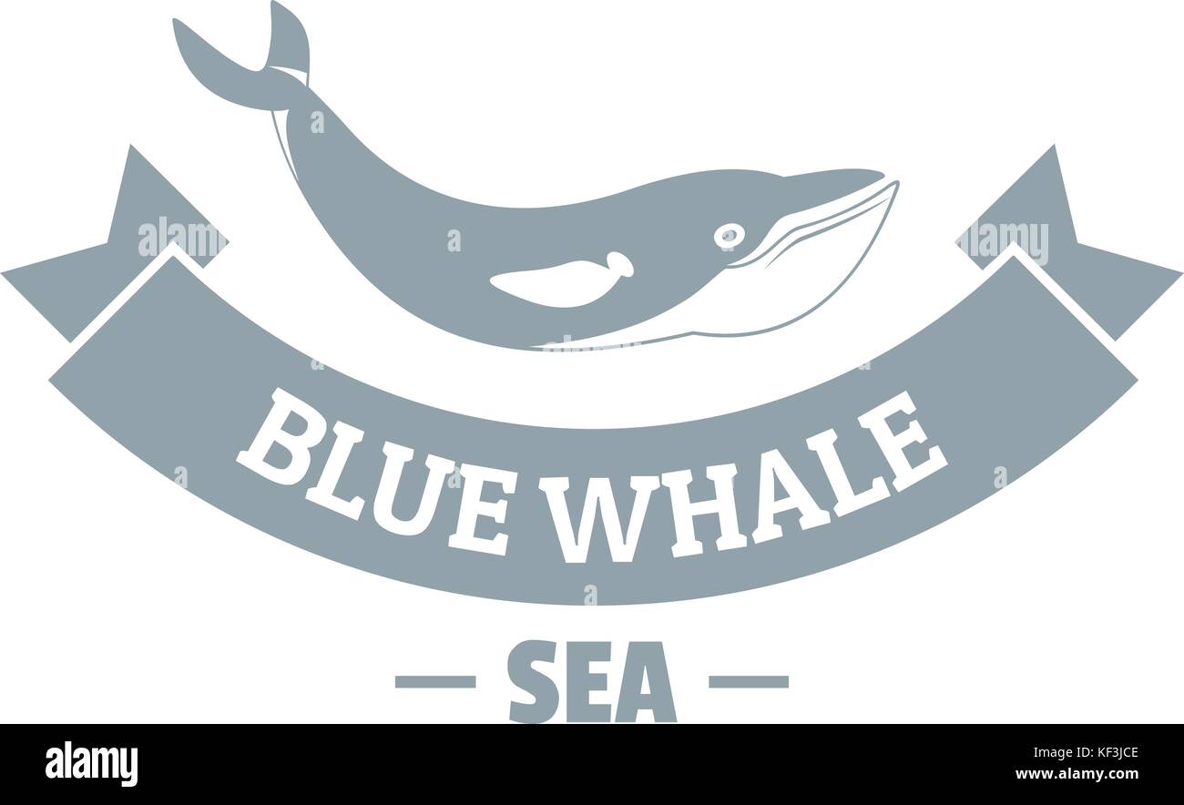 Blue whale logo, simple gray style Stock Vector Image & Art - Alamy