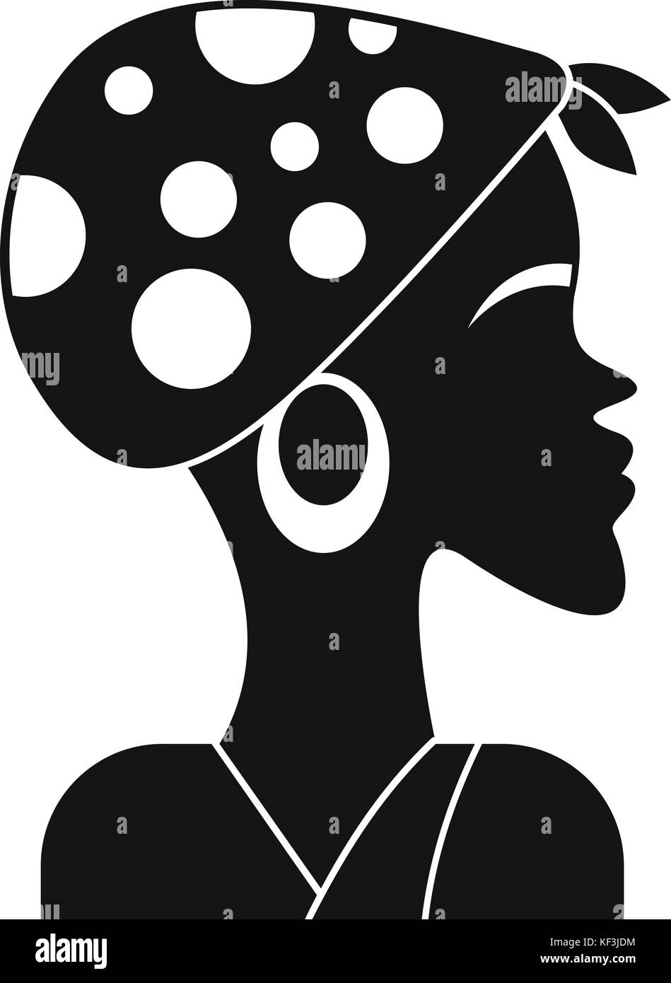 African woman icon, simple style Stock Vector Image & Art - Alamy