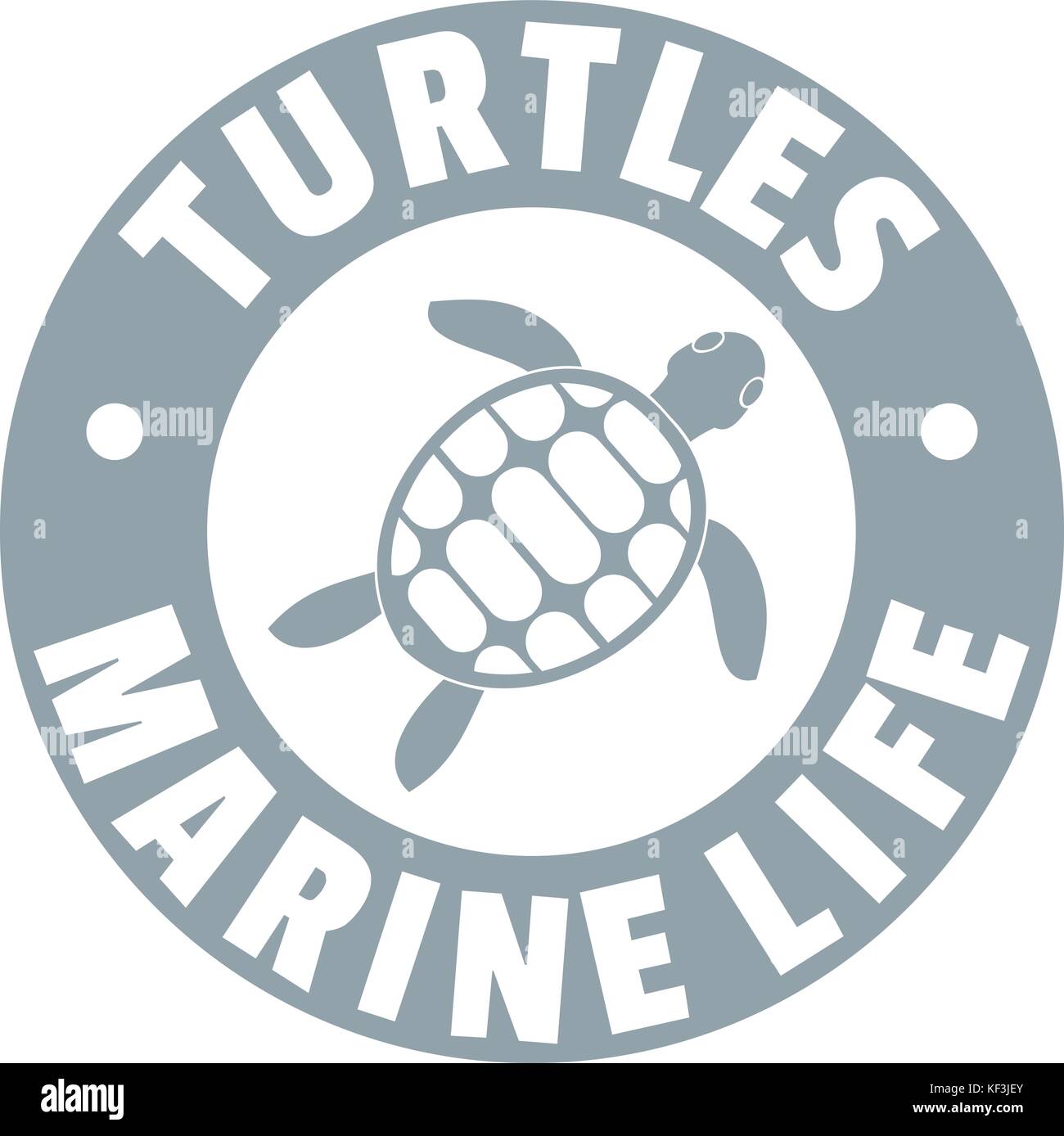 Turtles marine life logo, simple gray style Stock Vector Image & Art ...