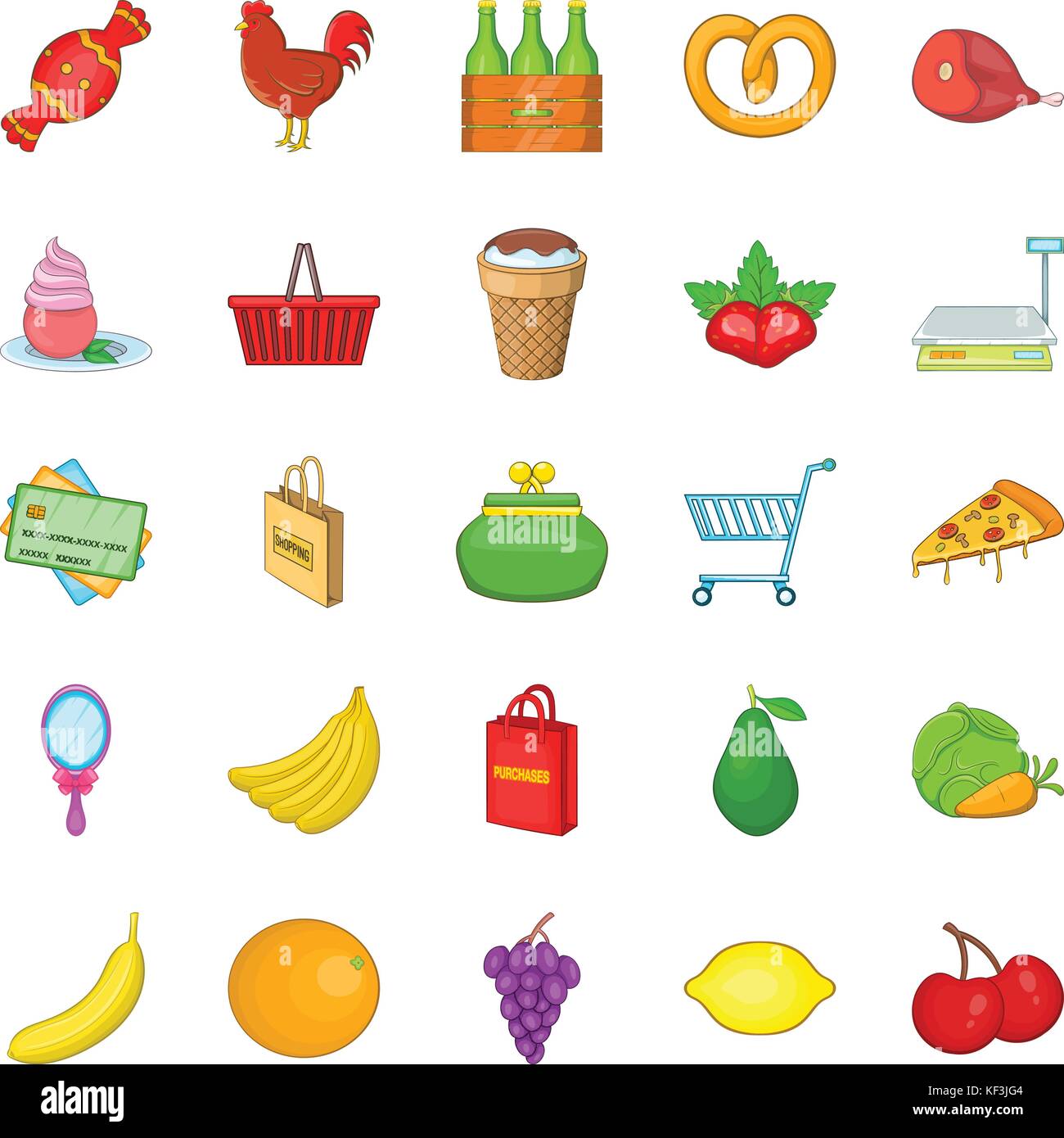 Magazine icons set, cartoon style Stock Vector Image & Art - Alamy