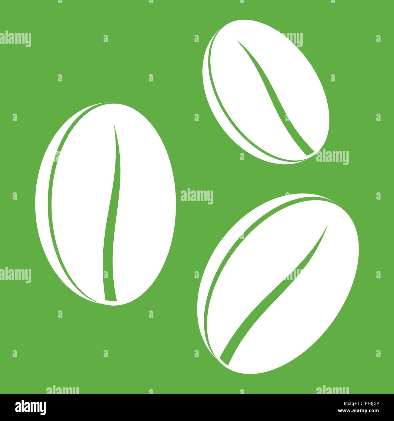 Coffee beans icon green Stock Vector Image & Art - Alamy