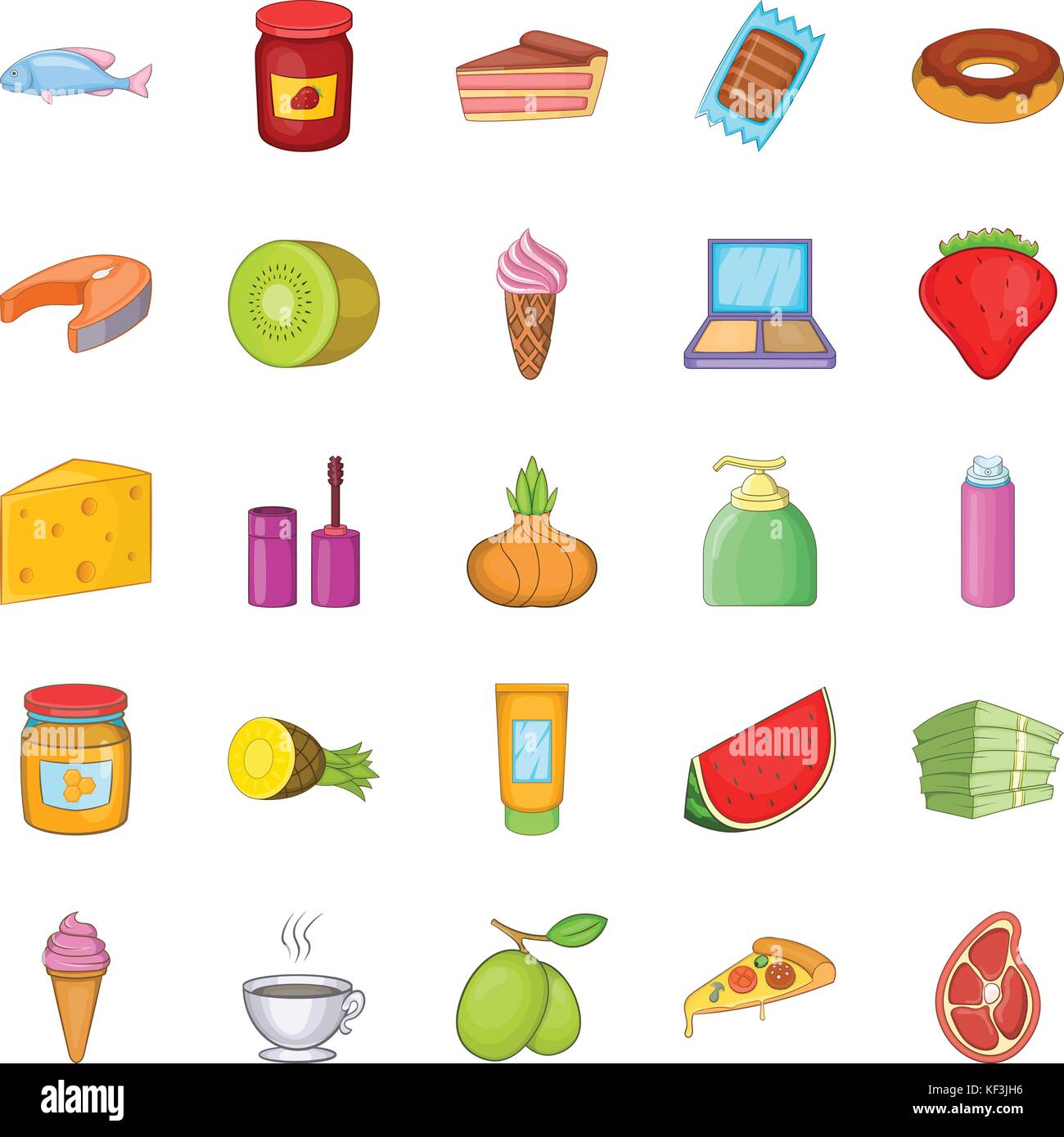 Repository icons set, cartoon style Stock Vector Image & Art - Alamy