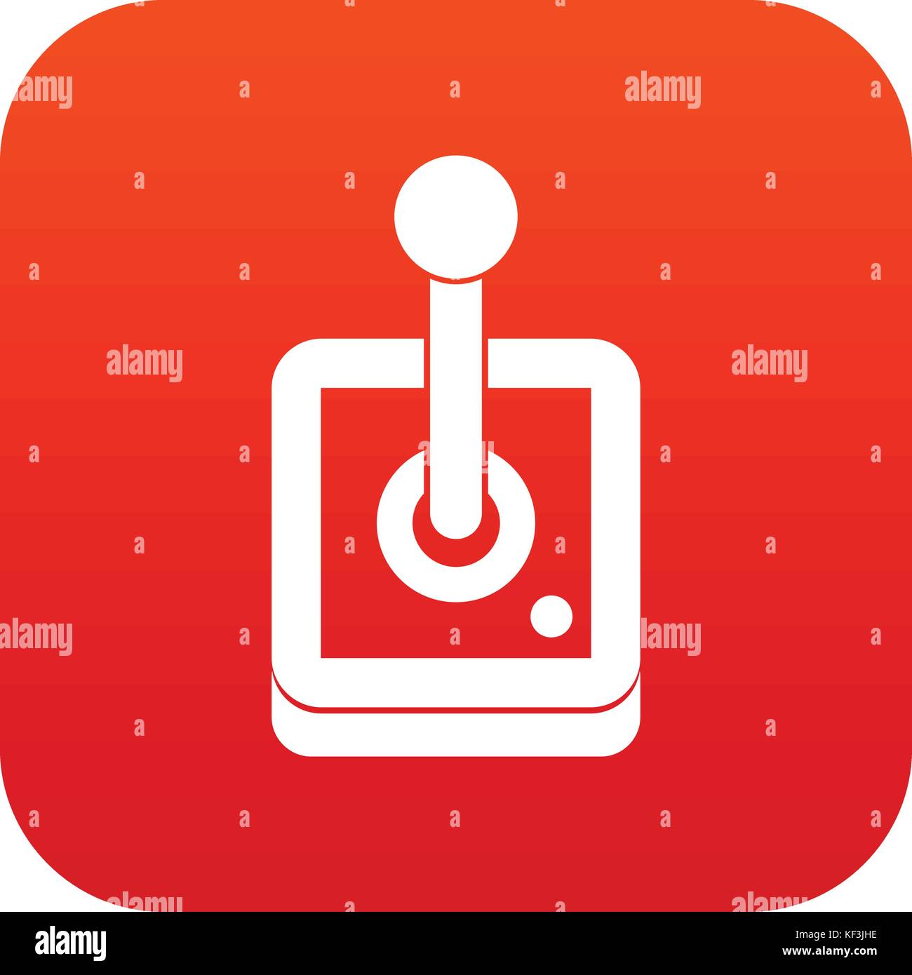 Joystick for computer games icon digital red Stock Vector Image & Art ...