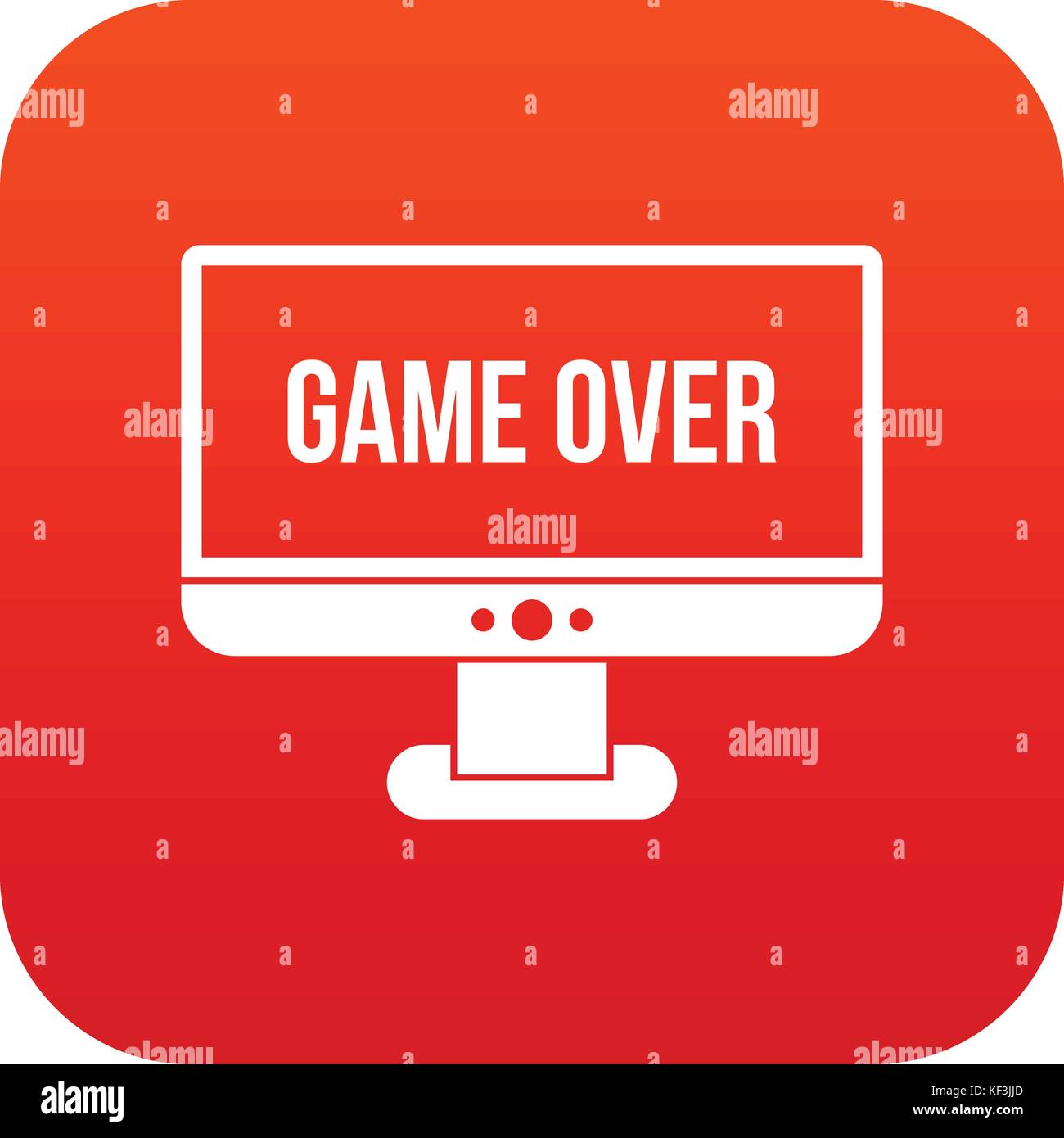Game over icon digital red Stock Vector Image & Art - Alamy