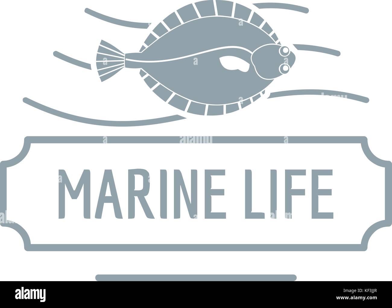 Marine life logo, simple gray style Stock Vector Image & Art - Alamy