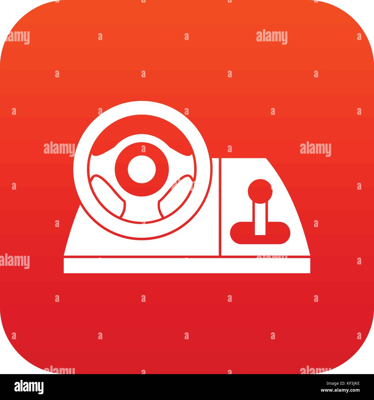 Computer steering wheel icon digital red Stock Vector Image & Art - Alamy