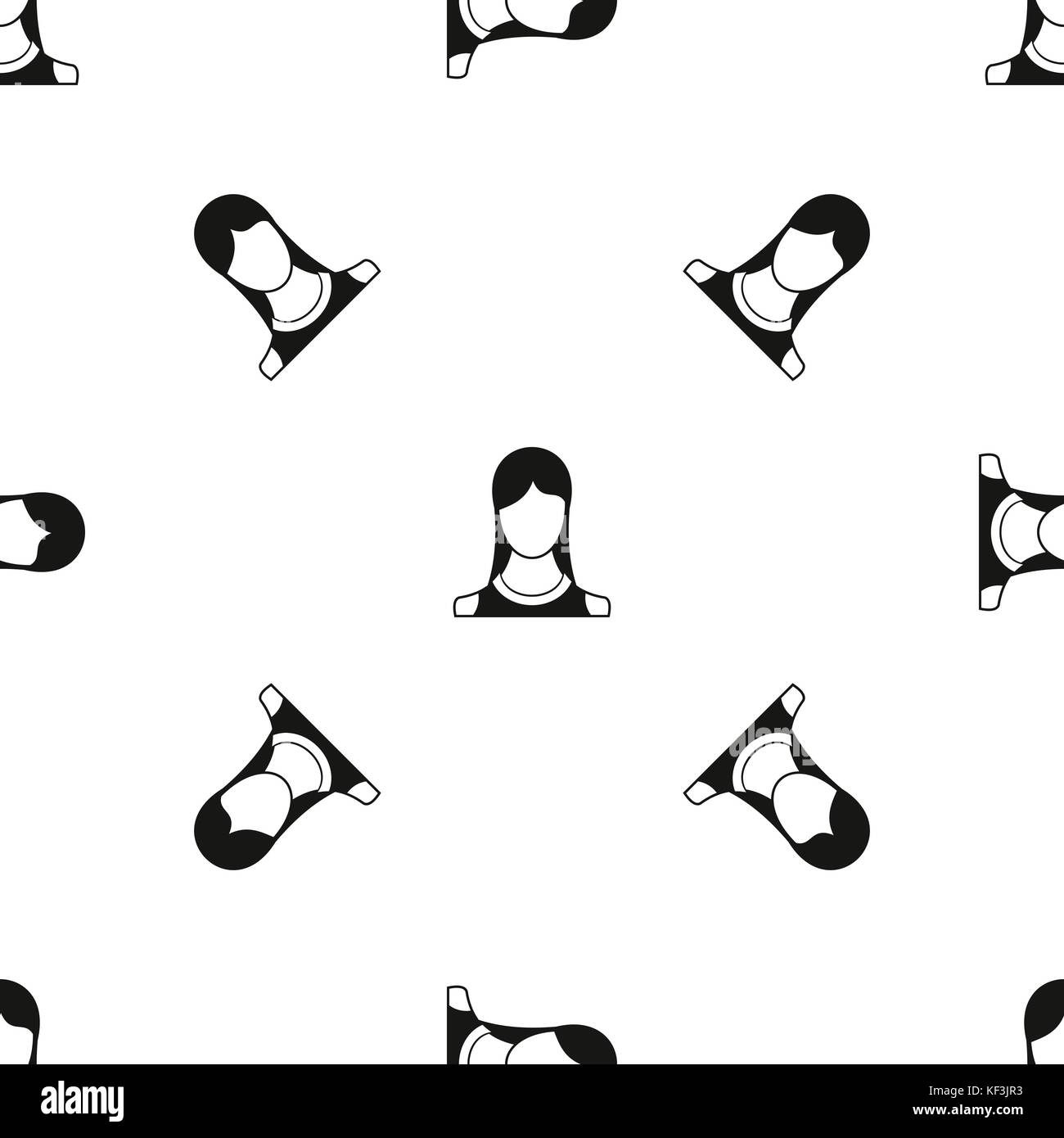 Woman pattern seamless black Stock Vector Image & Art - Alamy