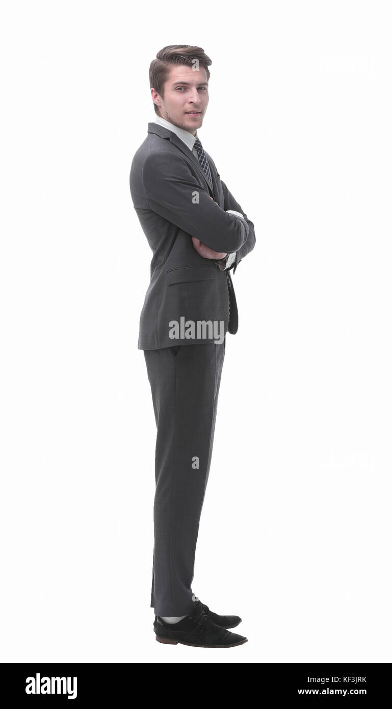 Confident businessman side view hi-res stock photography and images - Alamy