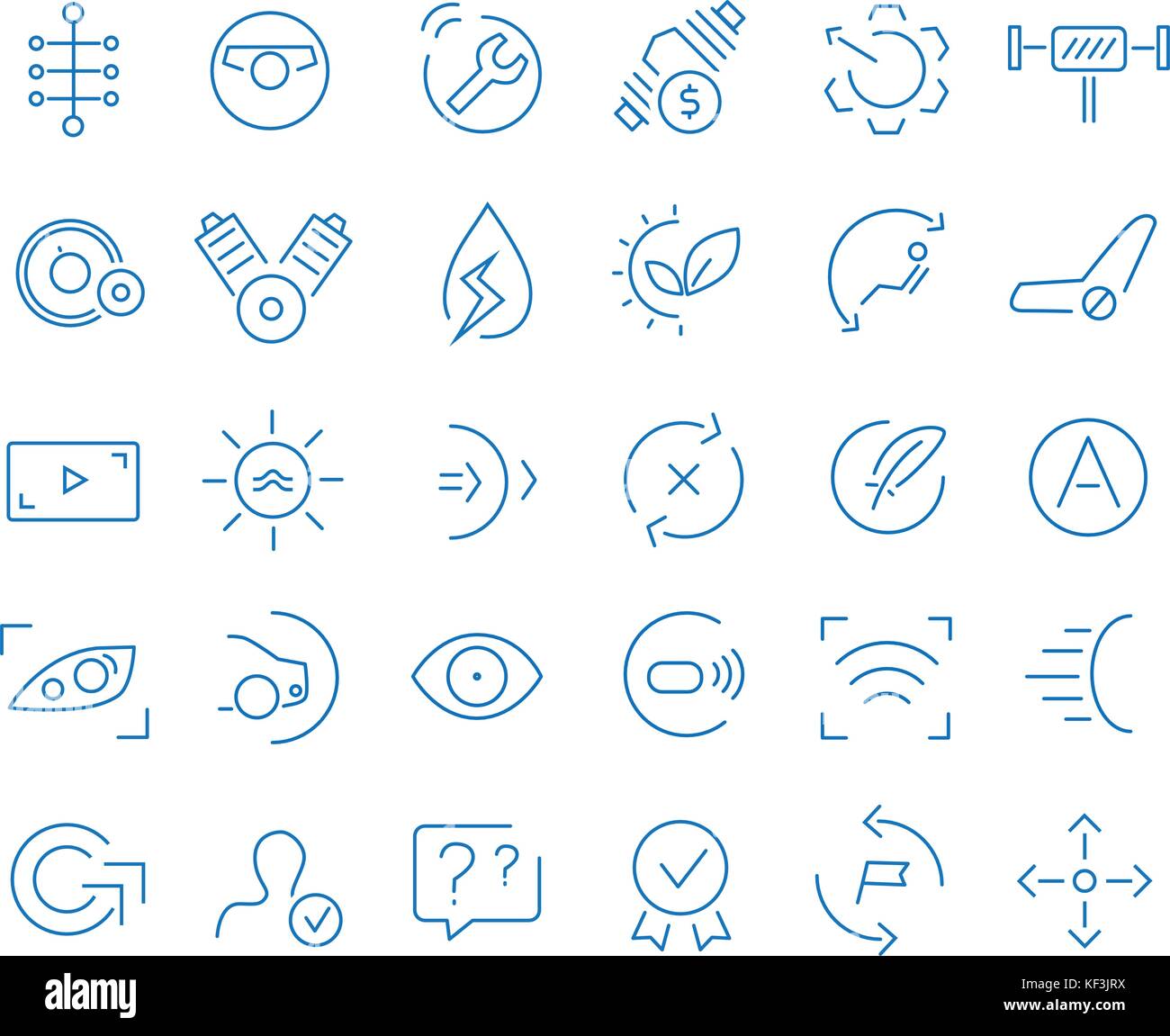 Car features icons Stock Vector Image & Art - Alamy